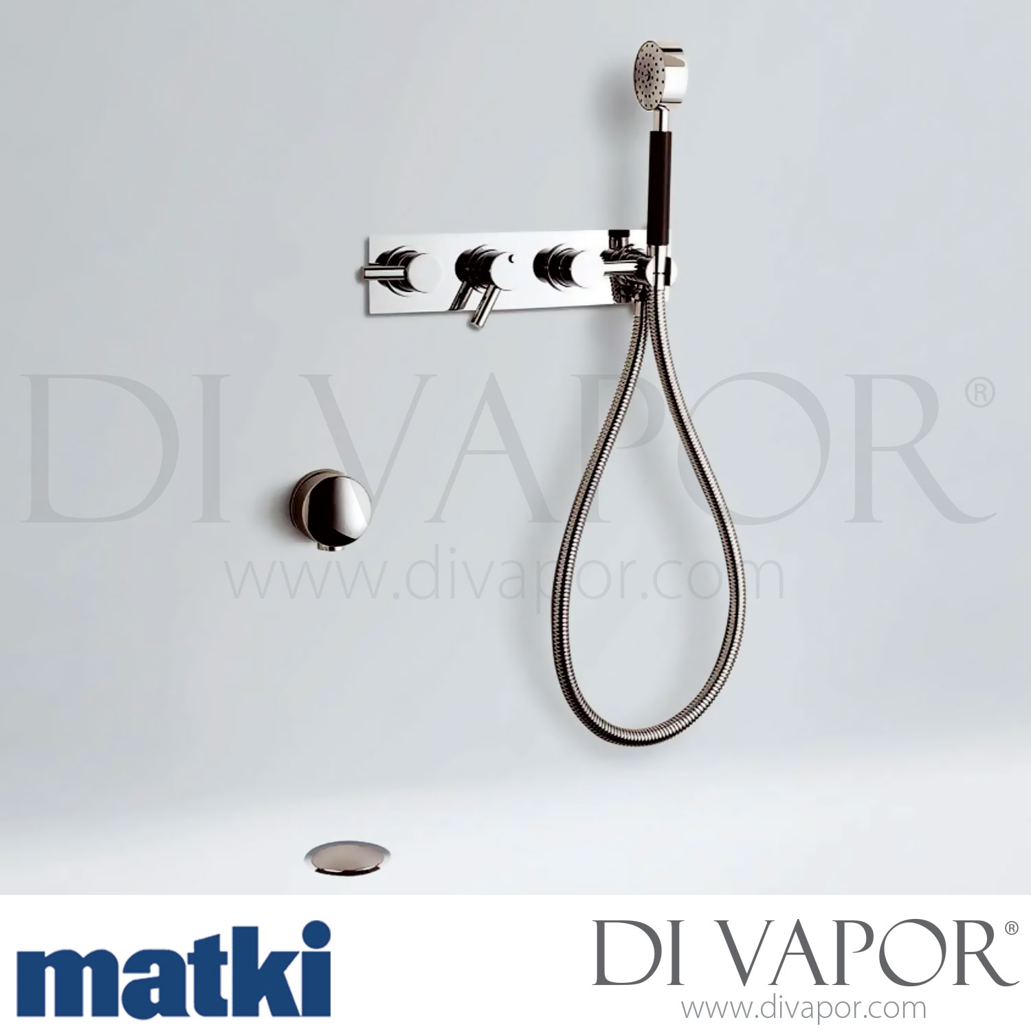 Matki 2216 Absolute Dual Outlet Thermostatic Shower Mixer, Bath Filler ...