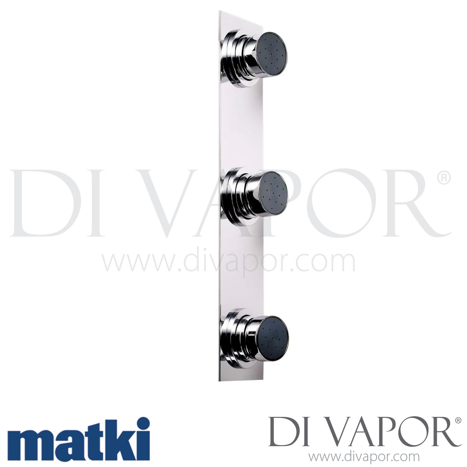 Matki 2221 Absolute Dual Outlet Thermostatic Shower Mixer, Body Jets ...