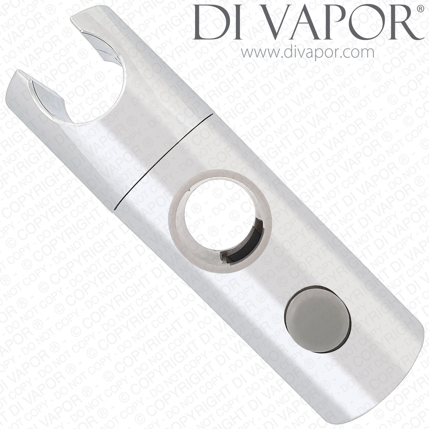 Shower Head Handset Holder Slider for 22mm Diameter Shower Rail - Chrome Shower Head Handset Holder Slider for 22mm Diameter Shower Rail - Chrome