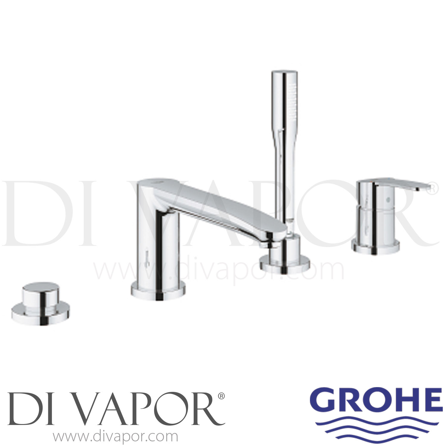 Grohe 23048003 Eurostyle Cosmopolitan Four-Hole Single-Lever Bath ...