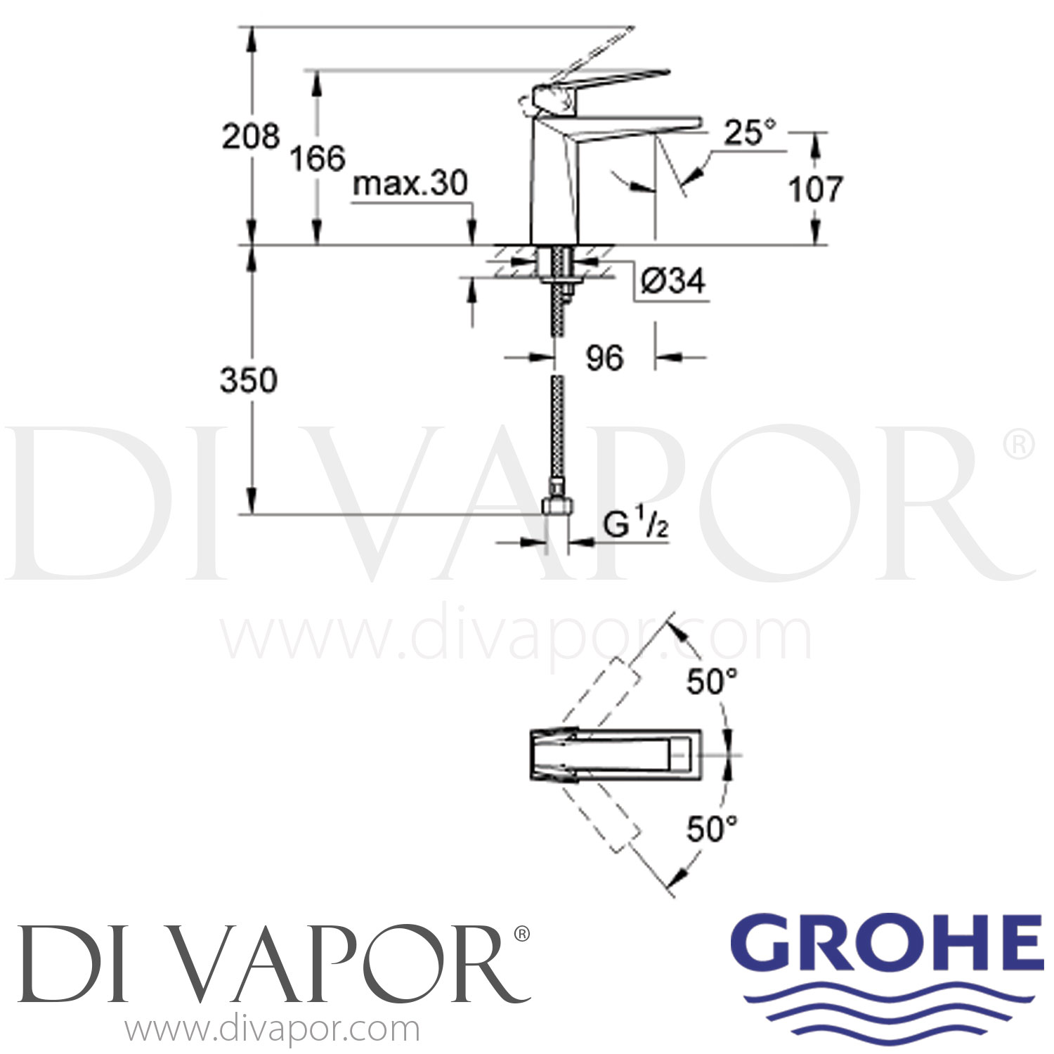Grohe 23107000 Allure Brilliant Single Lever Basin Mixer M-Size Tap ...