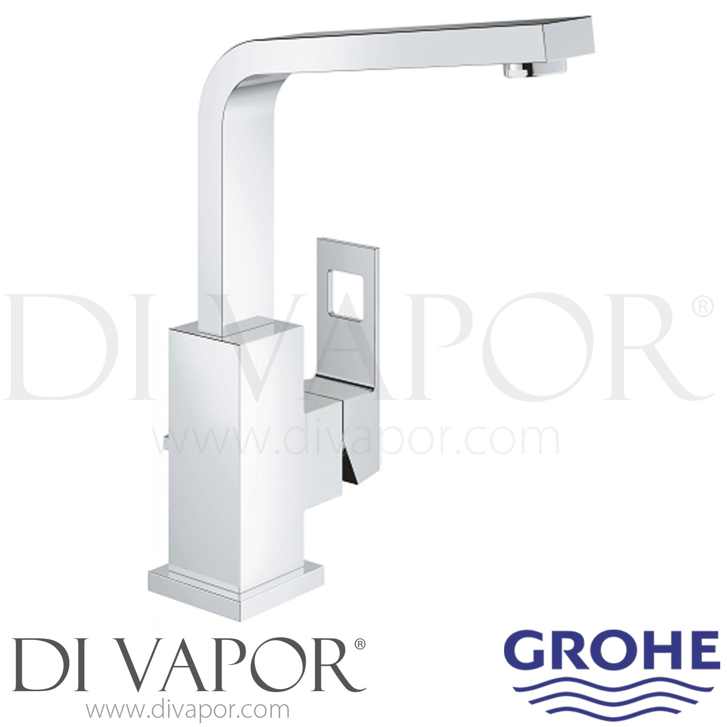 Grohe 23135000 Eurocube Single-Lever Basin Mixer (1/2 Inch) L-Size Tap ...
