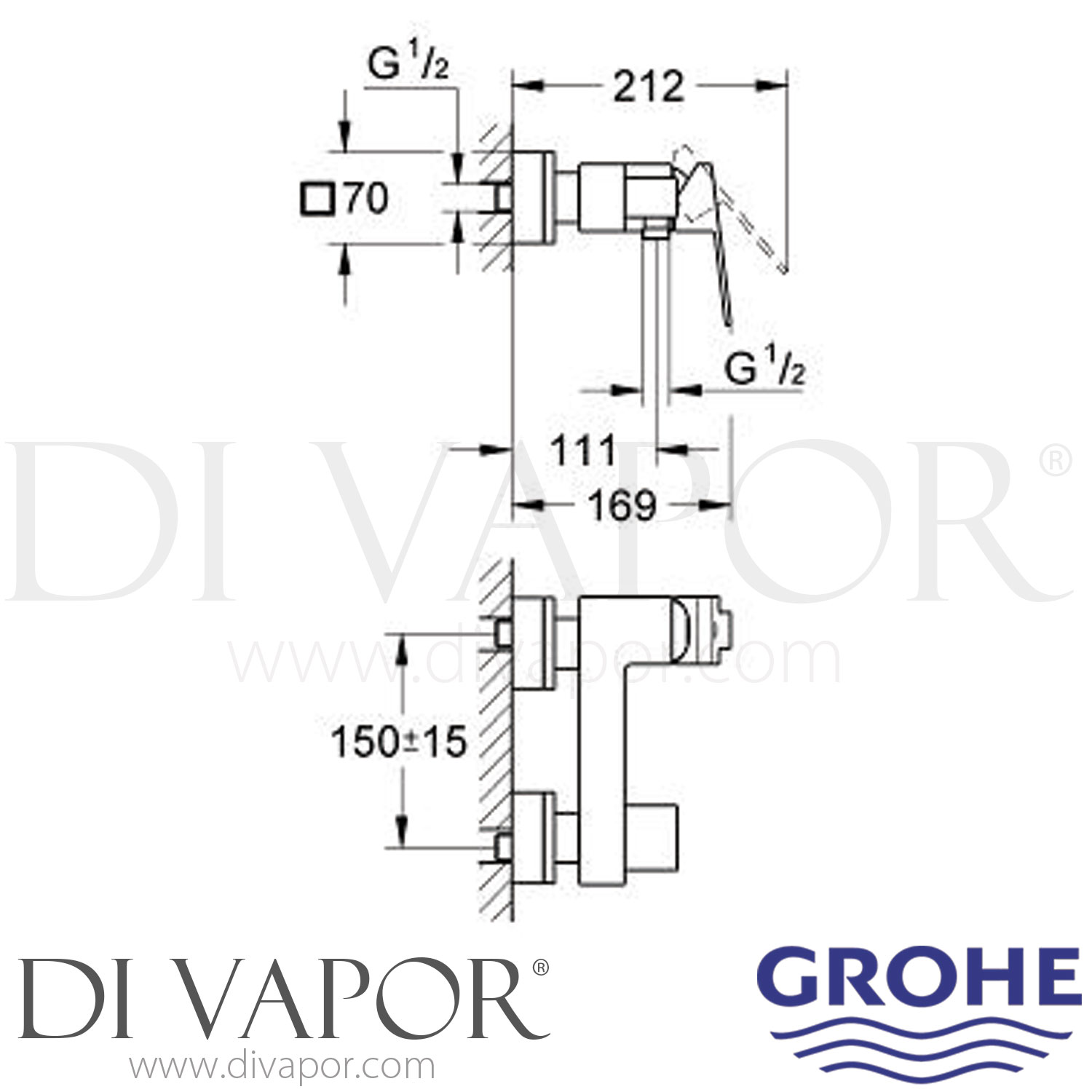 Grohe 23193000 BauMetric Single-Lever Shower Mixer Spare Parts
