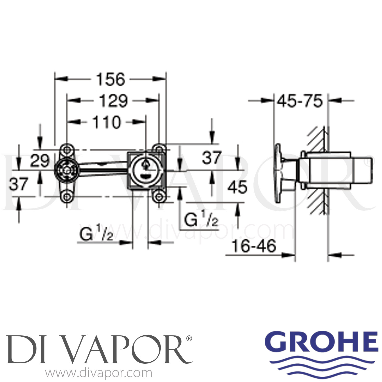Grohe 23200000 Single-Lever Mixer (1/2 Inch) Concealed Body Spare Parts