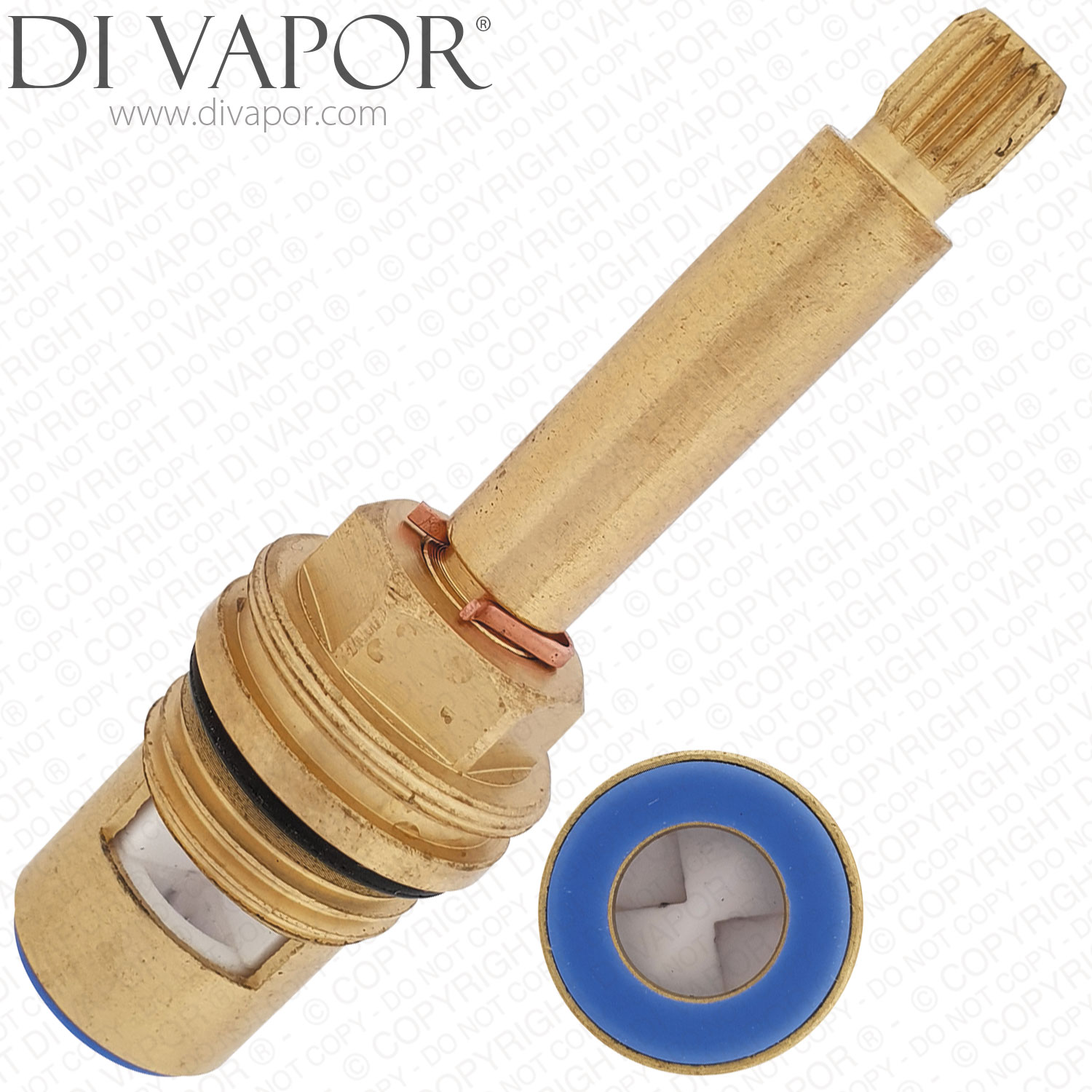 80mm On / Off Flow Ceramic Disc Shower Cartridge - 1/2" BSP - Clockwise ...