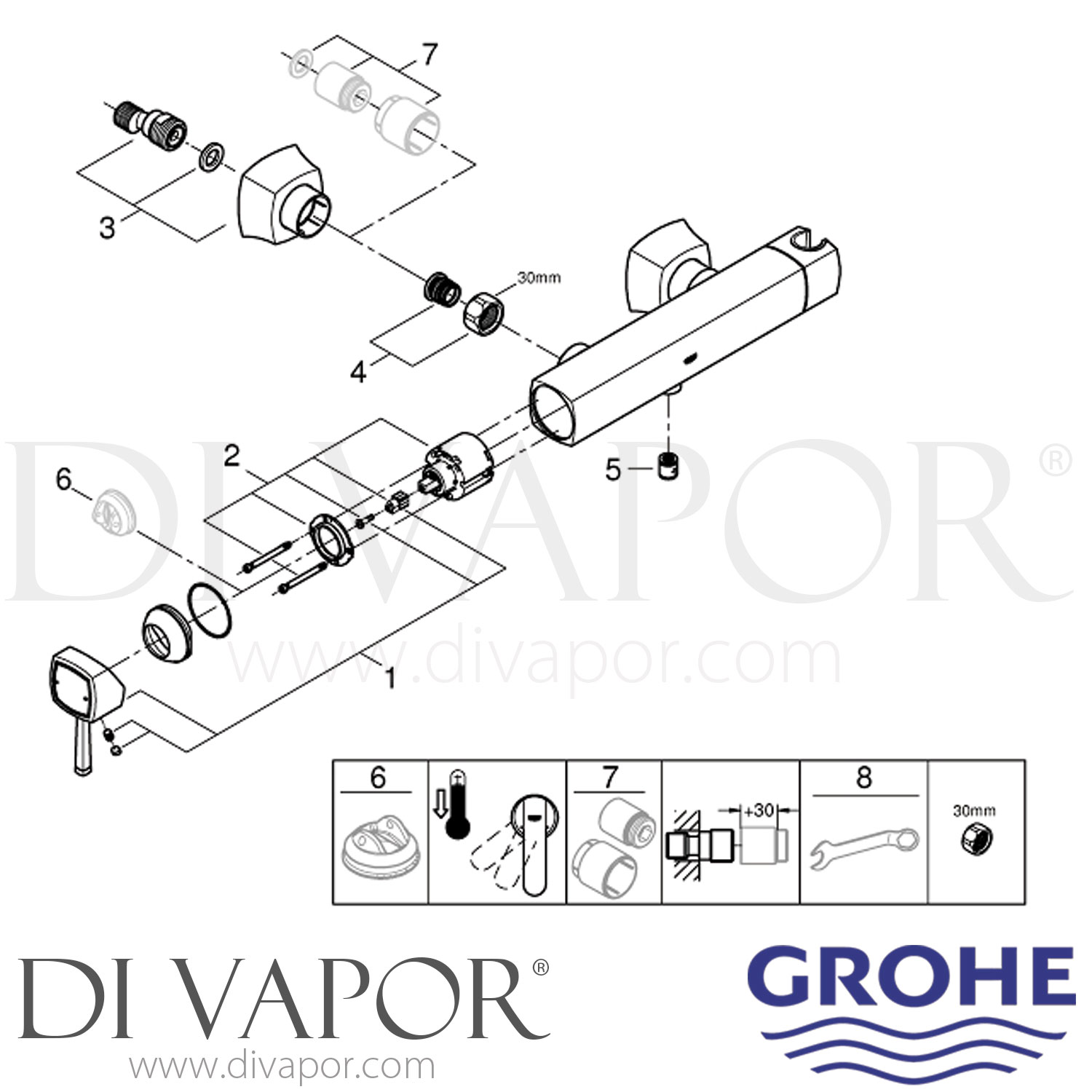 Grohe 23316000 Grandera Chrome Single-Lever Shower Mixer (1/2 Inch ...