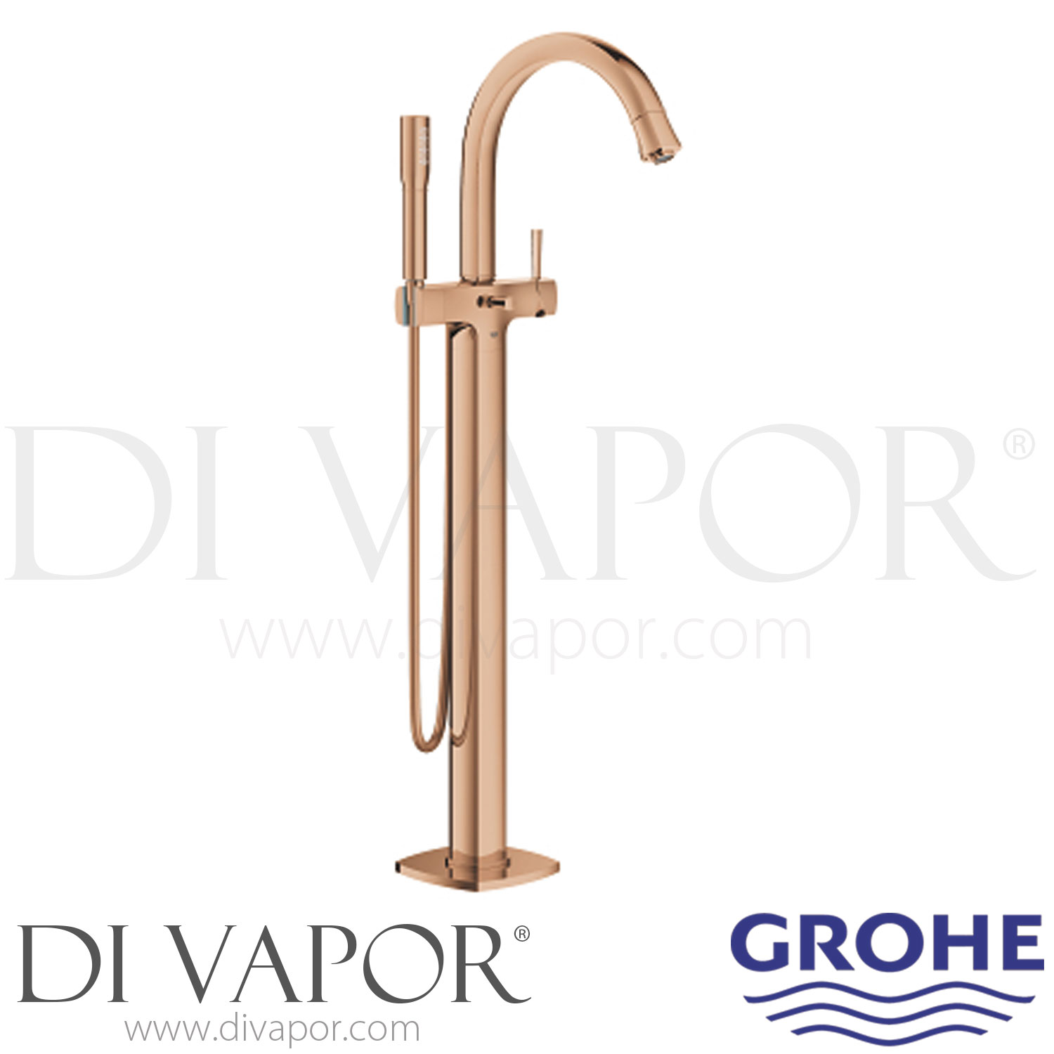 Grohe 23318DA0 Grandera Single-Lever Bath Shower Mixer (1/2 Inch) Floor ...