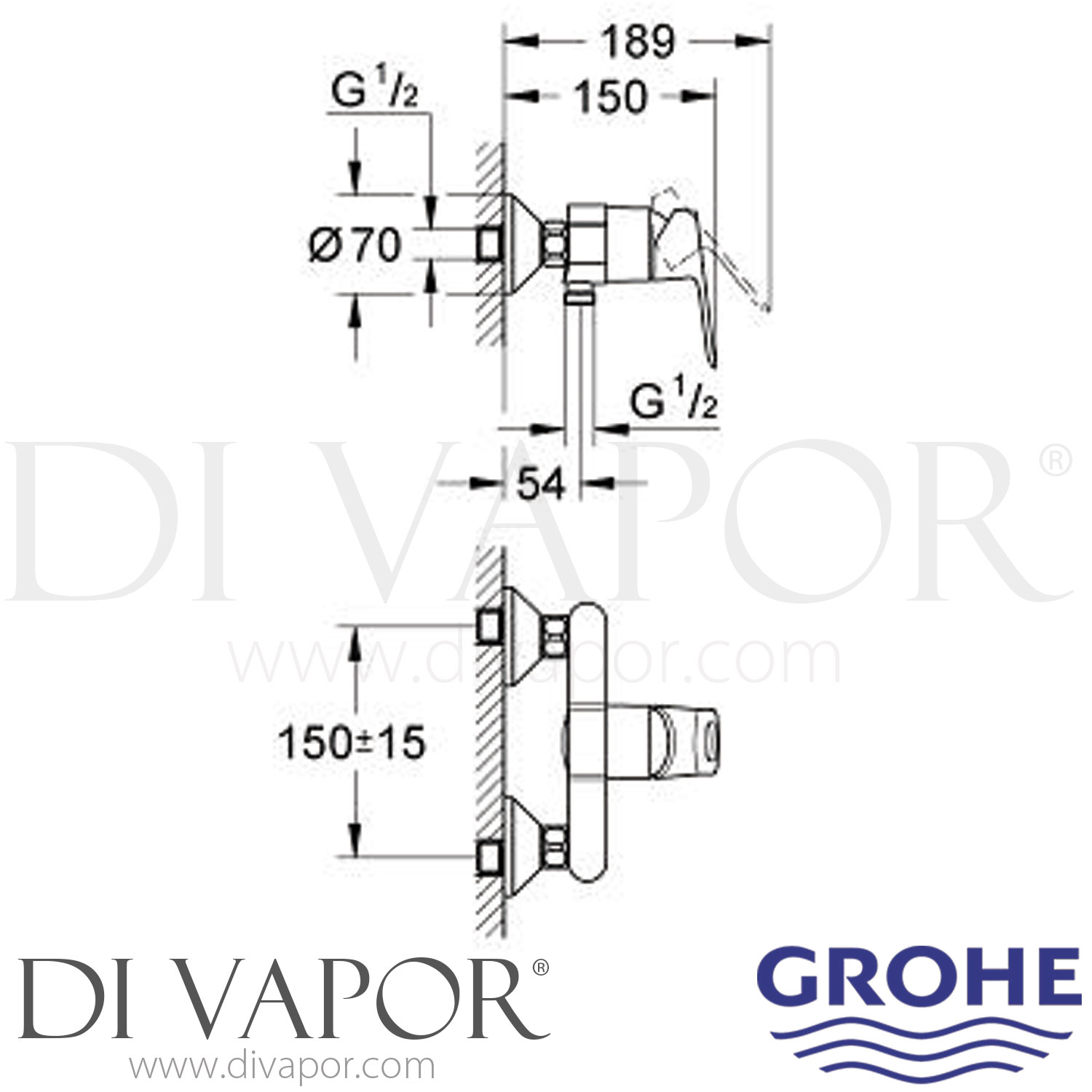 Grohe 23354000 StartLoop Single-Lever Shower Mixer (1/2 Inch) Spare Parts