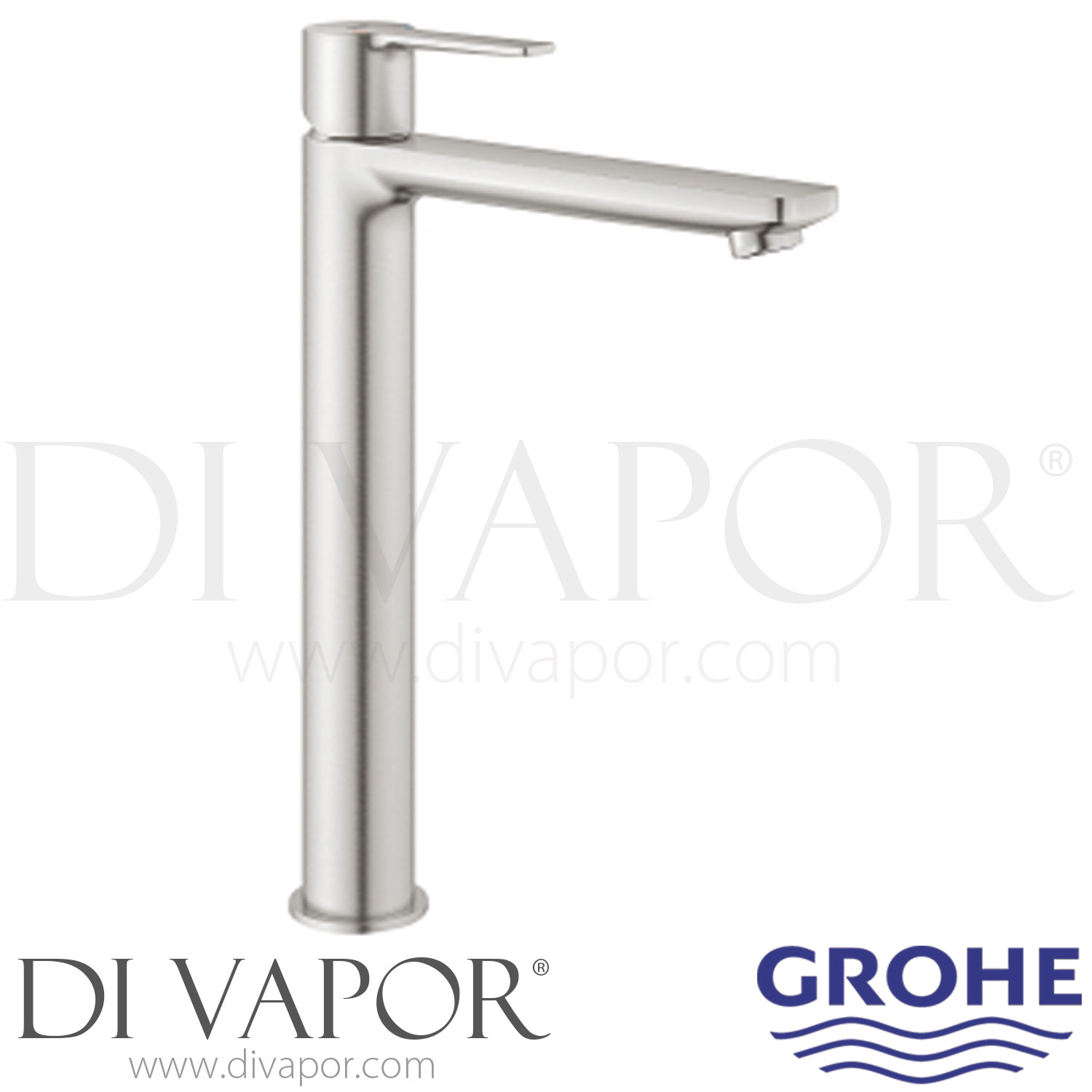 Grohe 23405DC1 Lineare Supersteel Single-Lever Basin Mixer (1/2 Inch ...