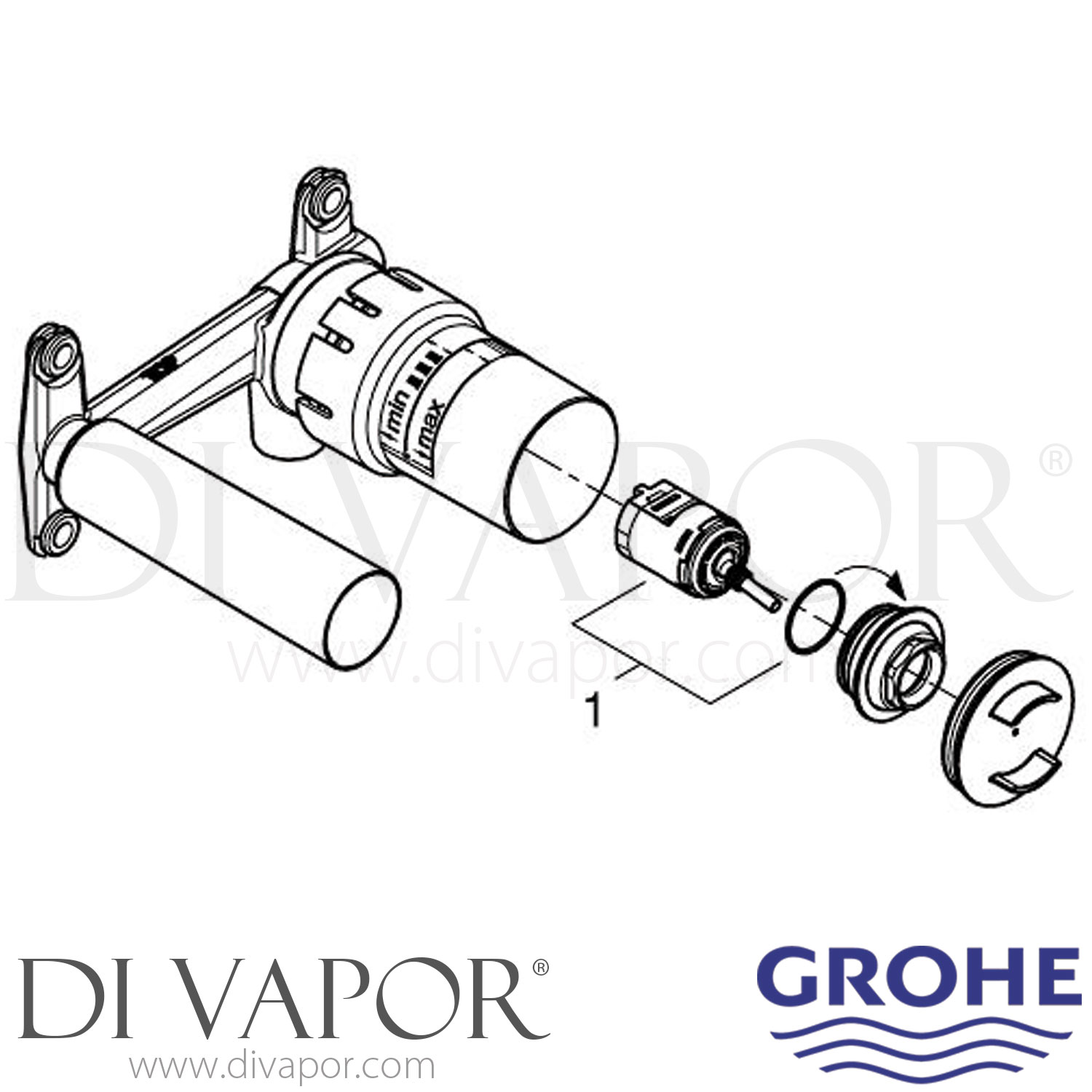 Grohe 23429000 Joystick Mixer (1/2 Inch) Concealed Body Spare Parts