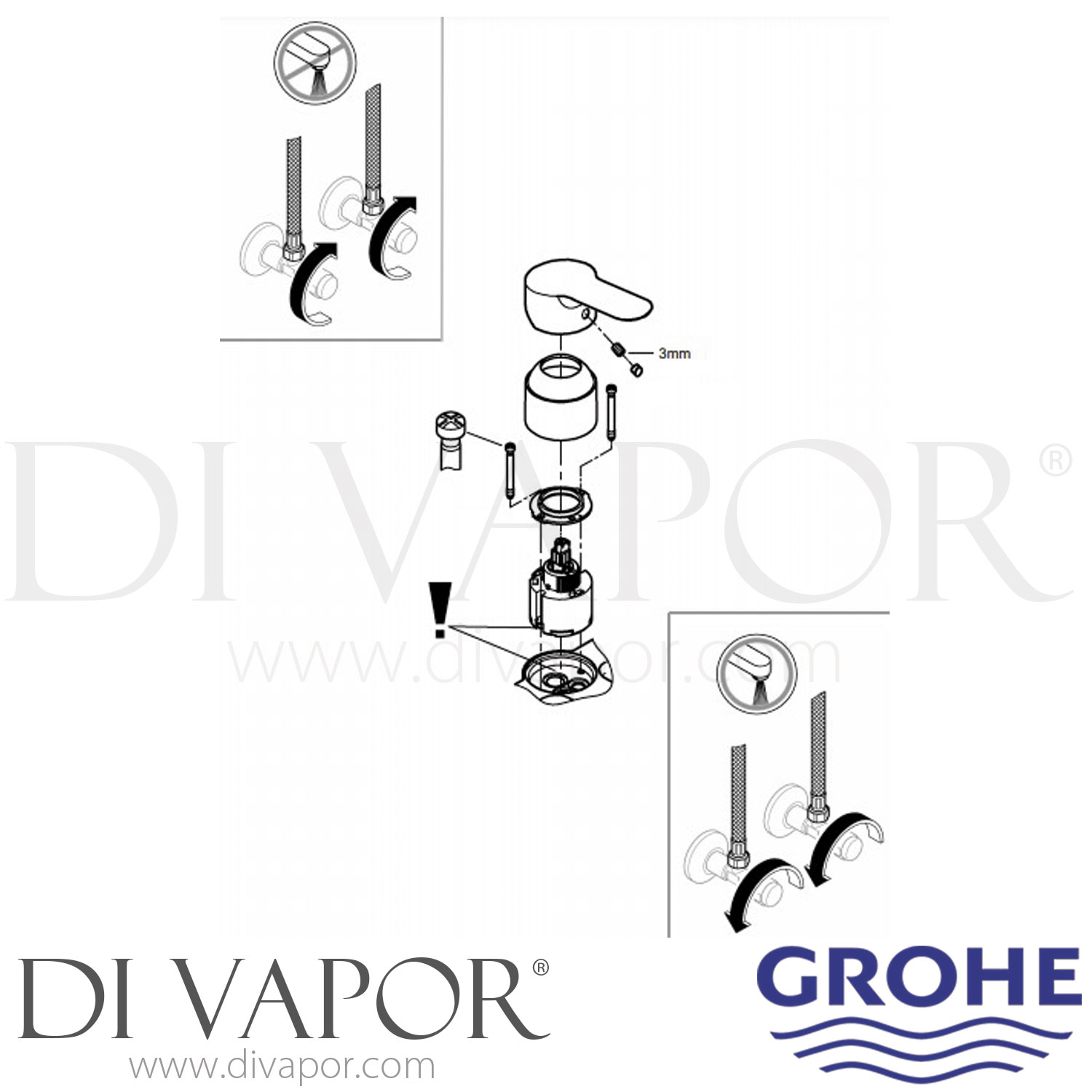 Grohe 23756000 BauFlow Single-Lever Bath Mixer Spare Parts
