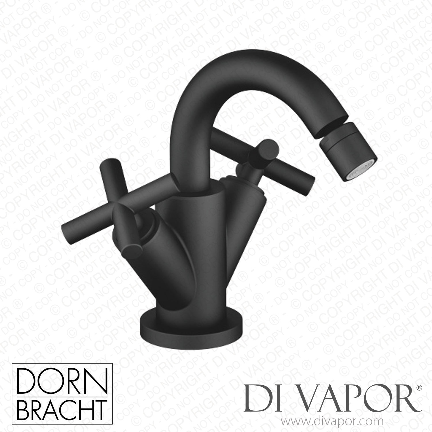 Dornbracht Tara Single-Hole Bidet Mixer with Pop-Up Waste - Matte Black ...