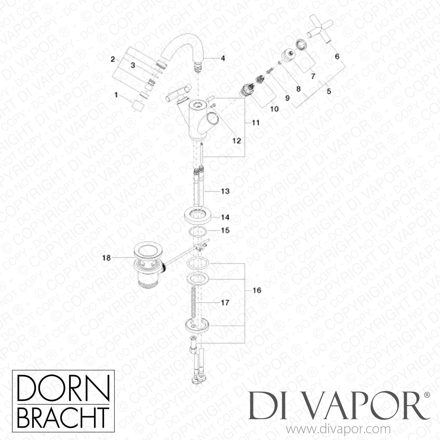 Dornbracht Tara Single-Hole Bidet Mixer with Pop-Up Waste - Matte Black ...