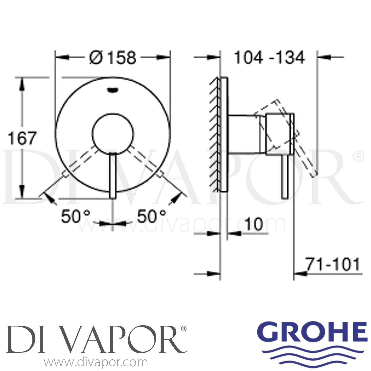 Grohe 24065003 Atrio Chrome Single Lever Shower Mixer Spare Parts