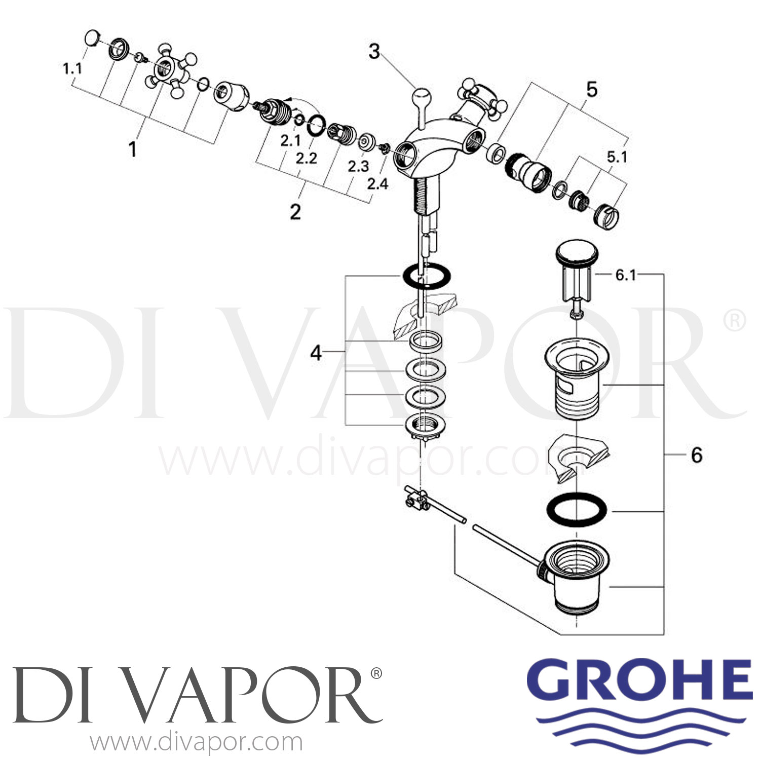 Grohe 24403000 Arabesk Bidet Mixer Tap Spare Parts
