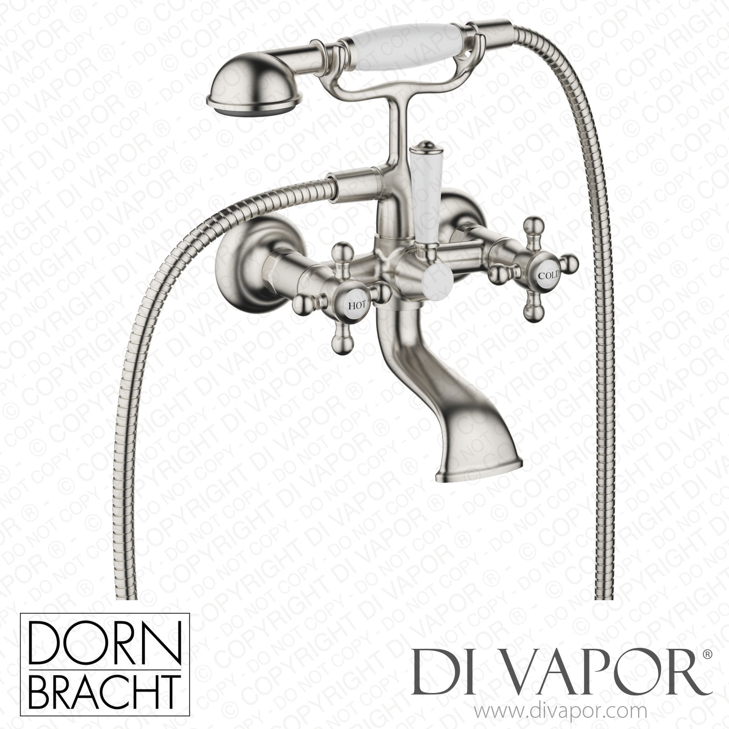 Dornbracht Madison Bath Mixer for Wall Mounting with Hand Shower Set ...