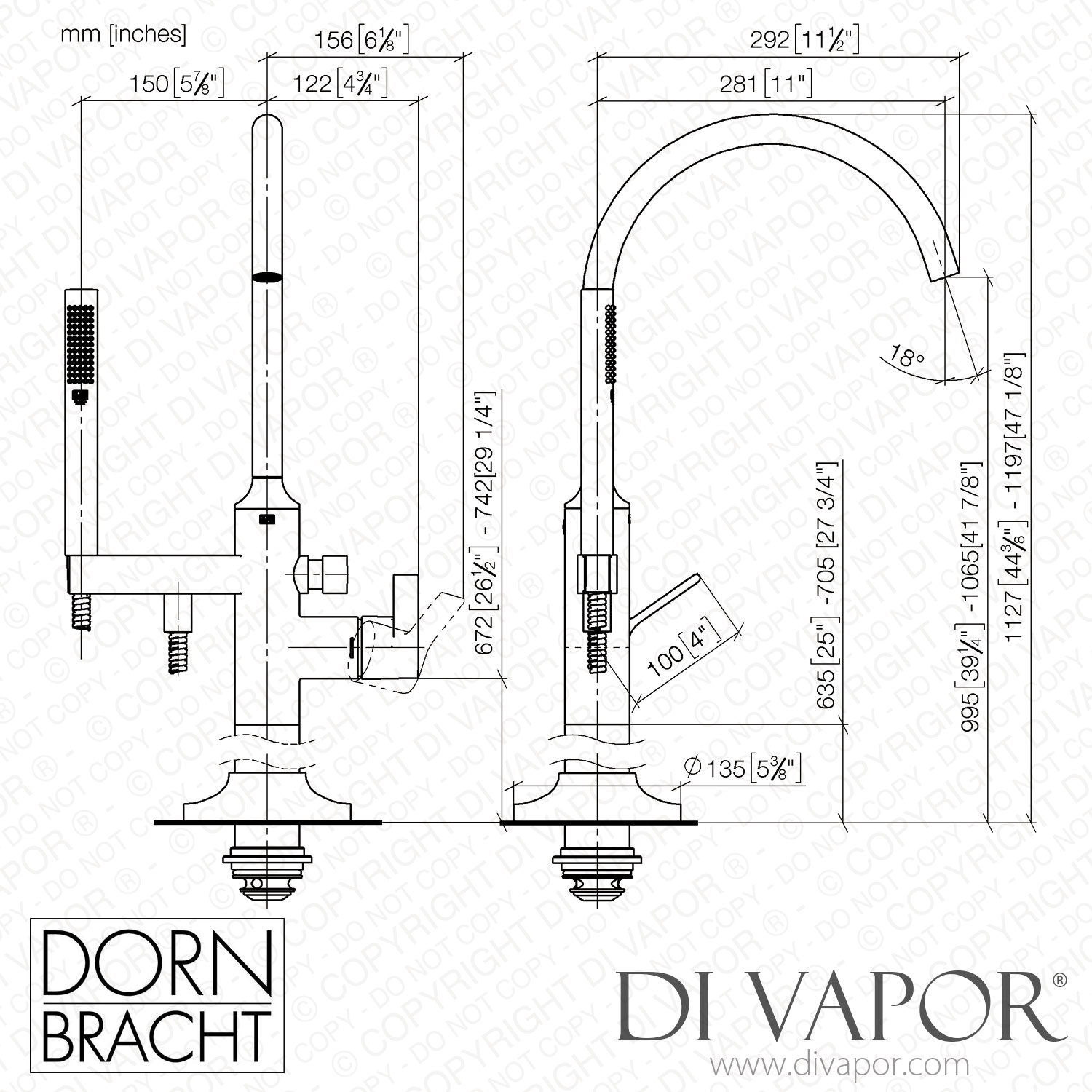 Dornbracht Vaia Single-Lever Bath Mixer with Stand Pipe for Free ...