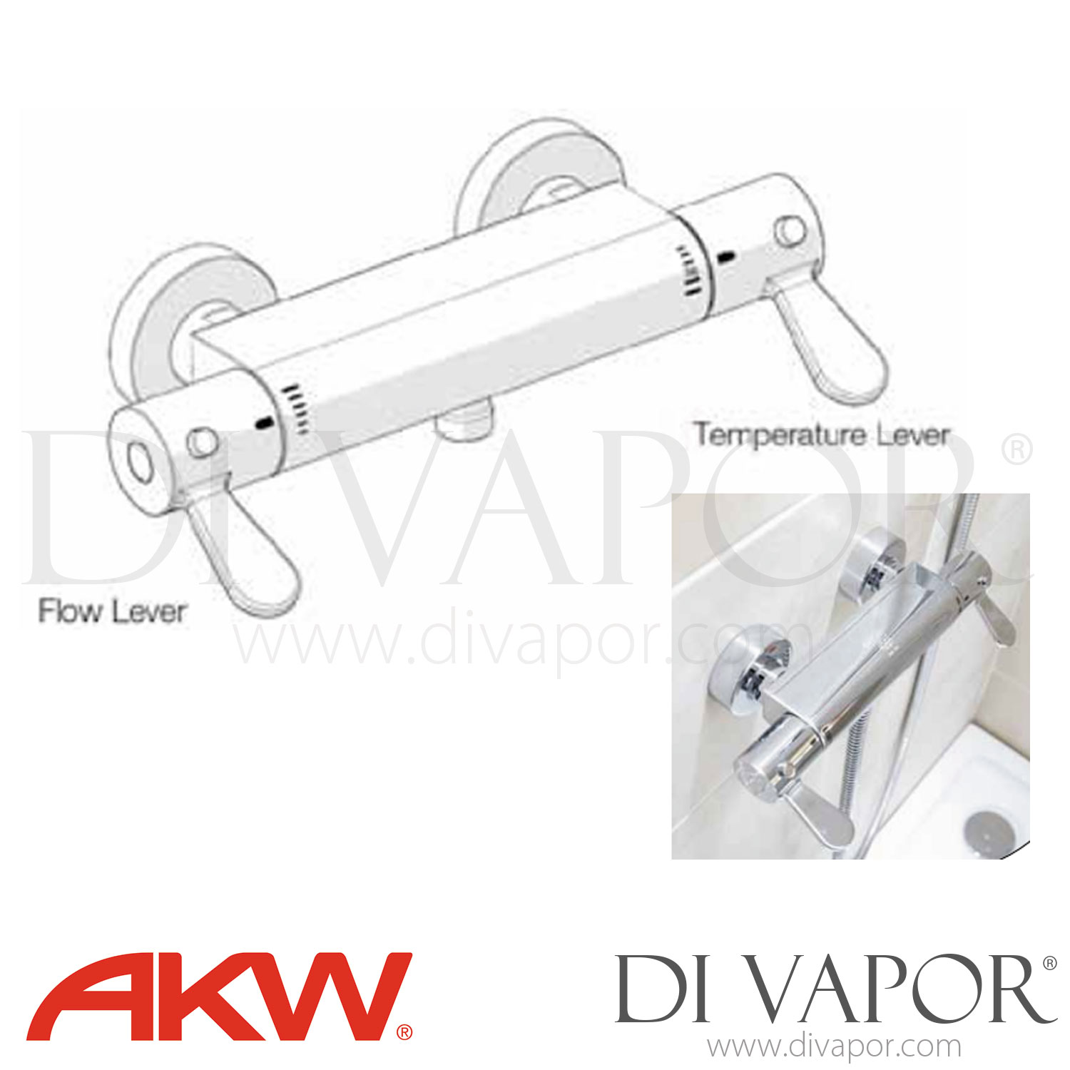 AKW 25420 Arka Thermostatic Mixer Shower Spare Parts