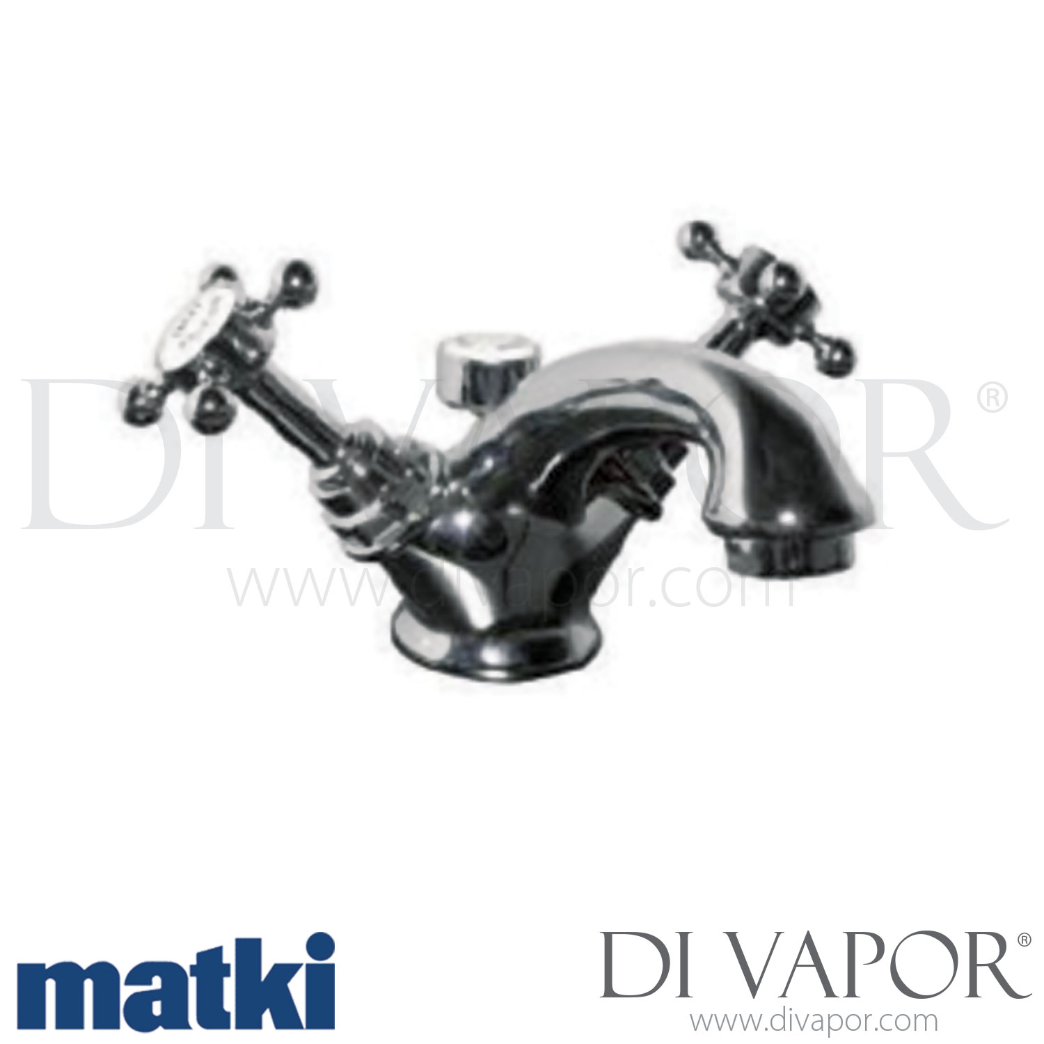 Matki 2605CP Invincible Monobloc Basin Mixer Tap with Cross Heads Spare ...