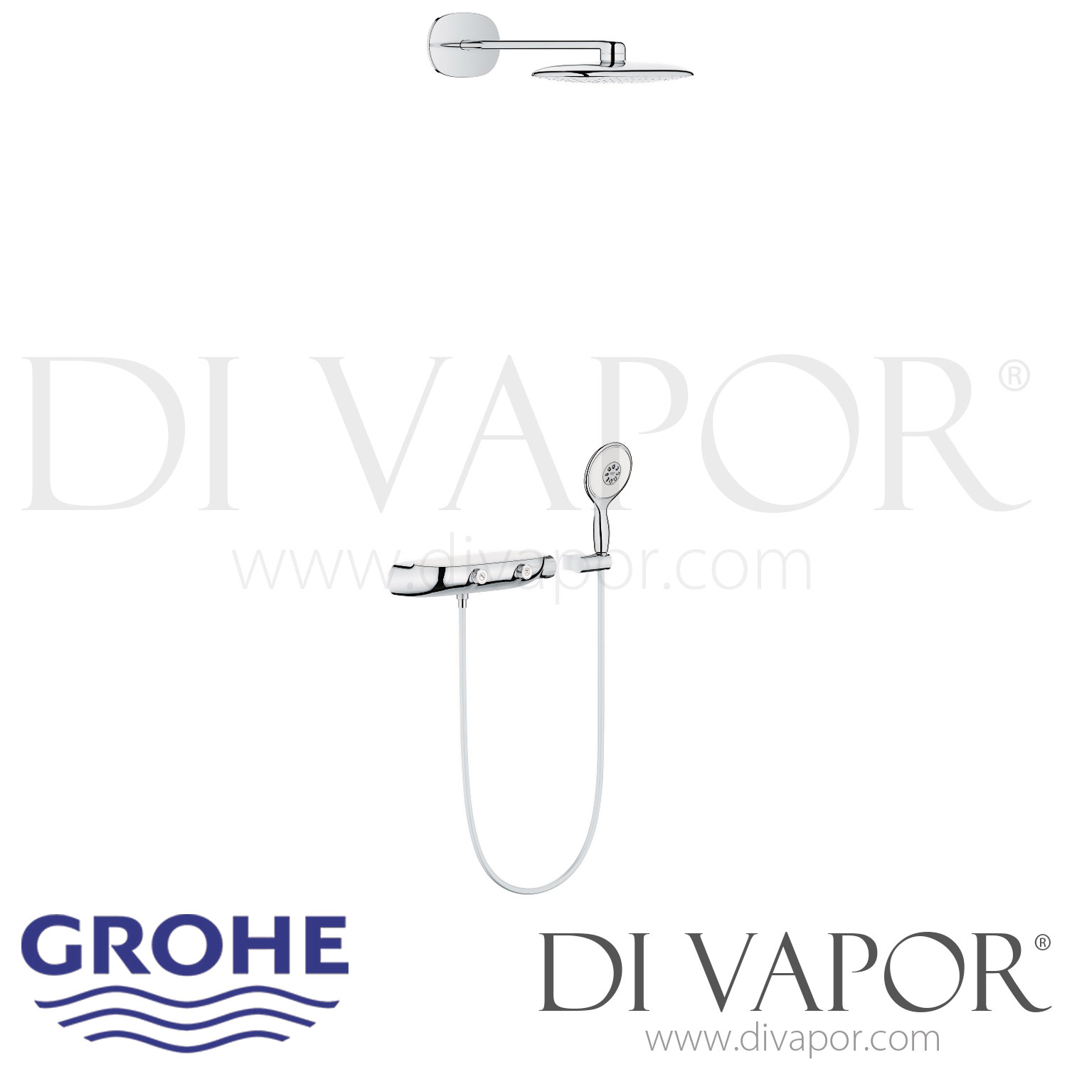 Grohe 26446000 Rainshower System SmartControl Mono 360 Combi Shower ...