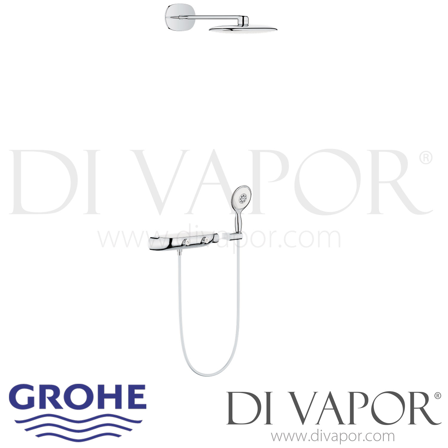 Grohe 26446LS0 Rainshower System SmartControl Mono 360 Combi Shower ...