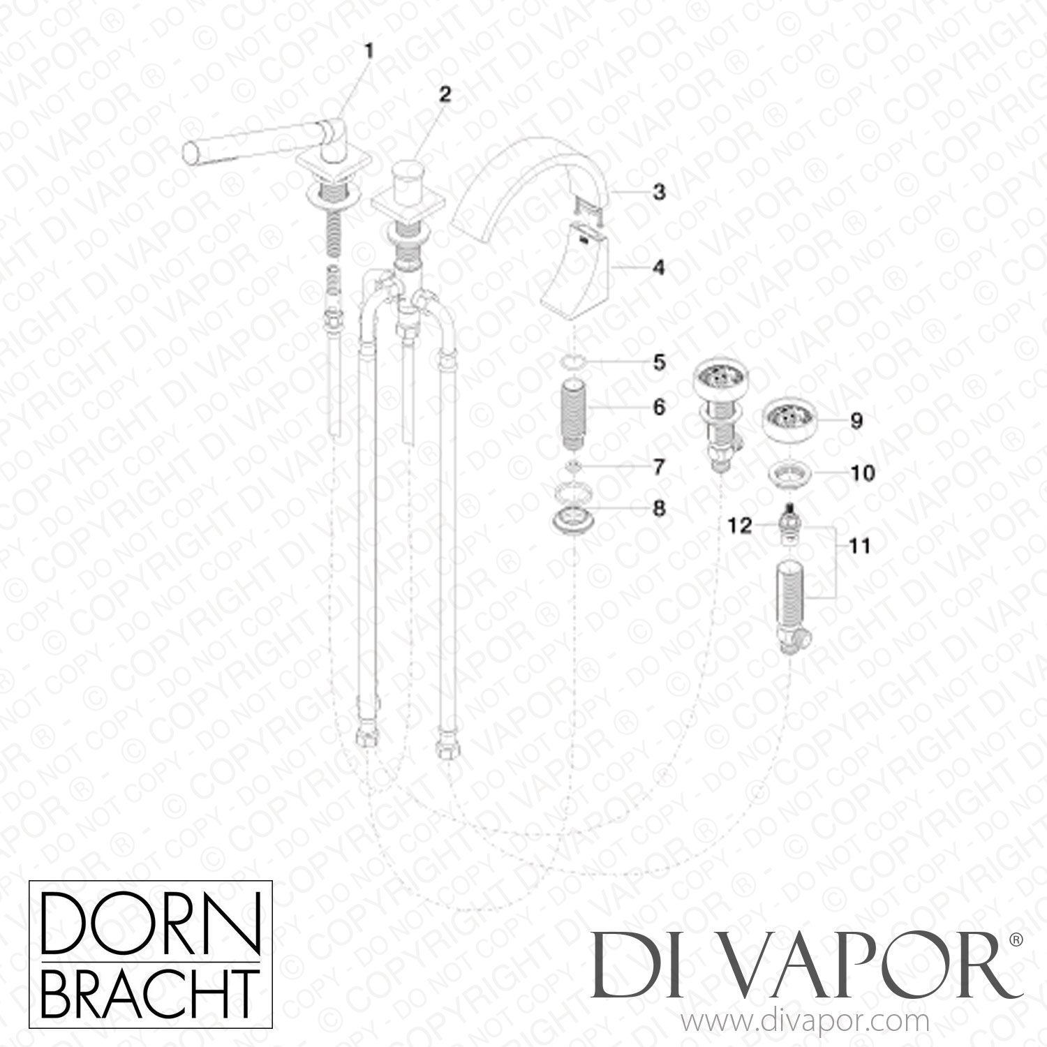 Dornbracht Cyo Five-Hole Bath Mixer for Bath Rim Or Tile Edge ...