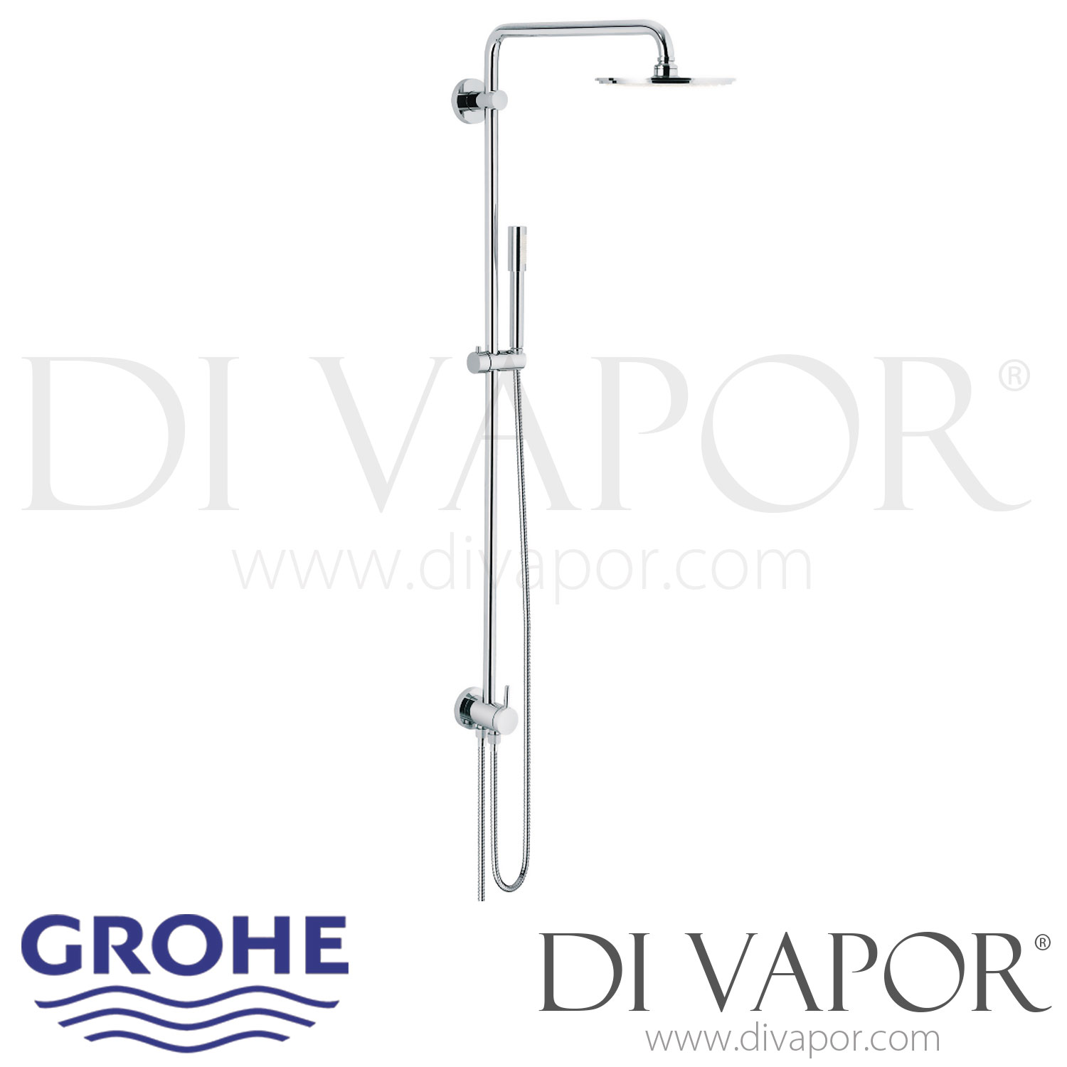 Grohe 27058000 Rainshower System 210 Shower System with Diverter Spare ...