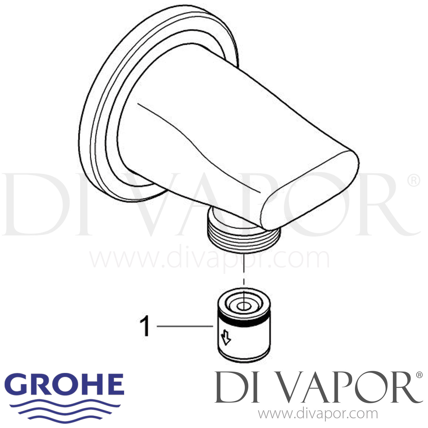 Grohe 27190000 Veris Shower Outlet Elbow Spare Parts