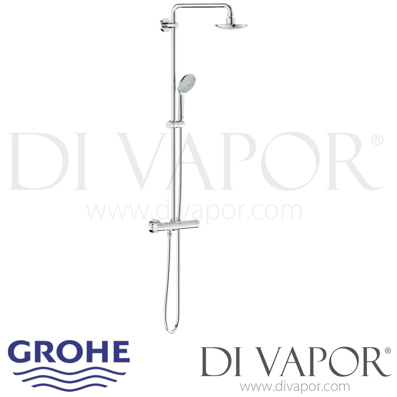Grohe 27296000 Euphoria System 160 Shower System with Thermostat Spare ...