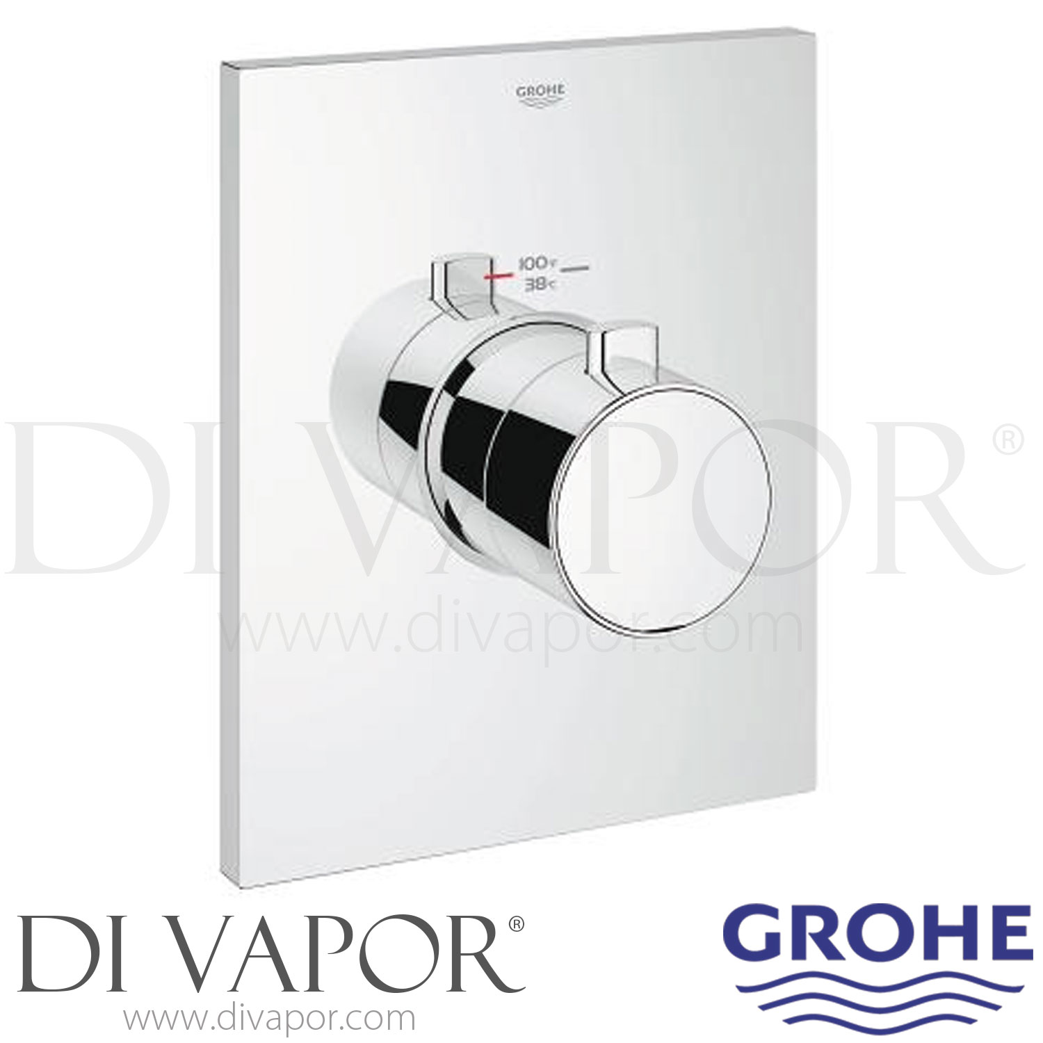 Grohe 27620000 Grohtherm F Thermostatic Trim with Temperature Control ...