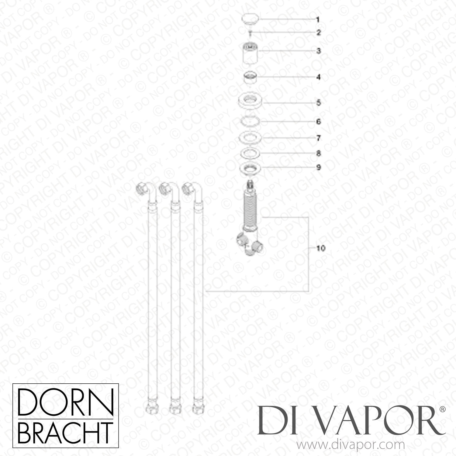 Dornbracht Series Specific Two-Way Diverter for Bath Rim Or Tile Edge ...