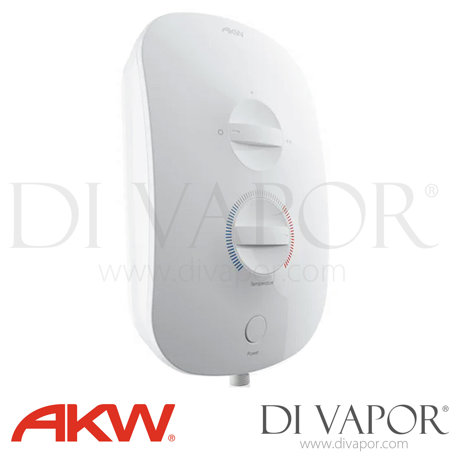 AKW 29021 iSure White 8.5kW Non-Thermostatic Shower with Standard Kit ...