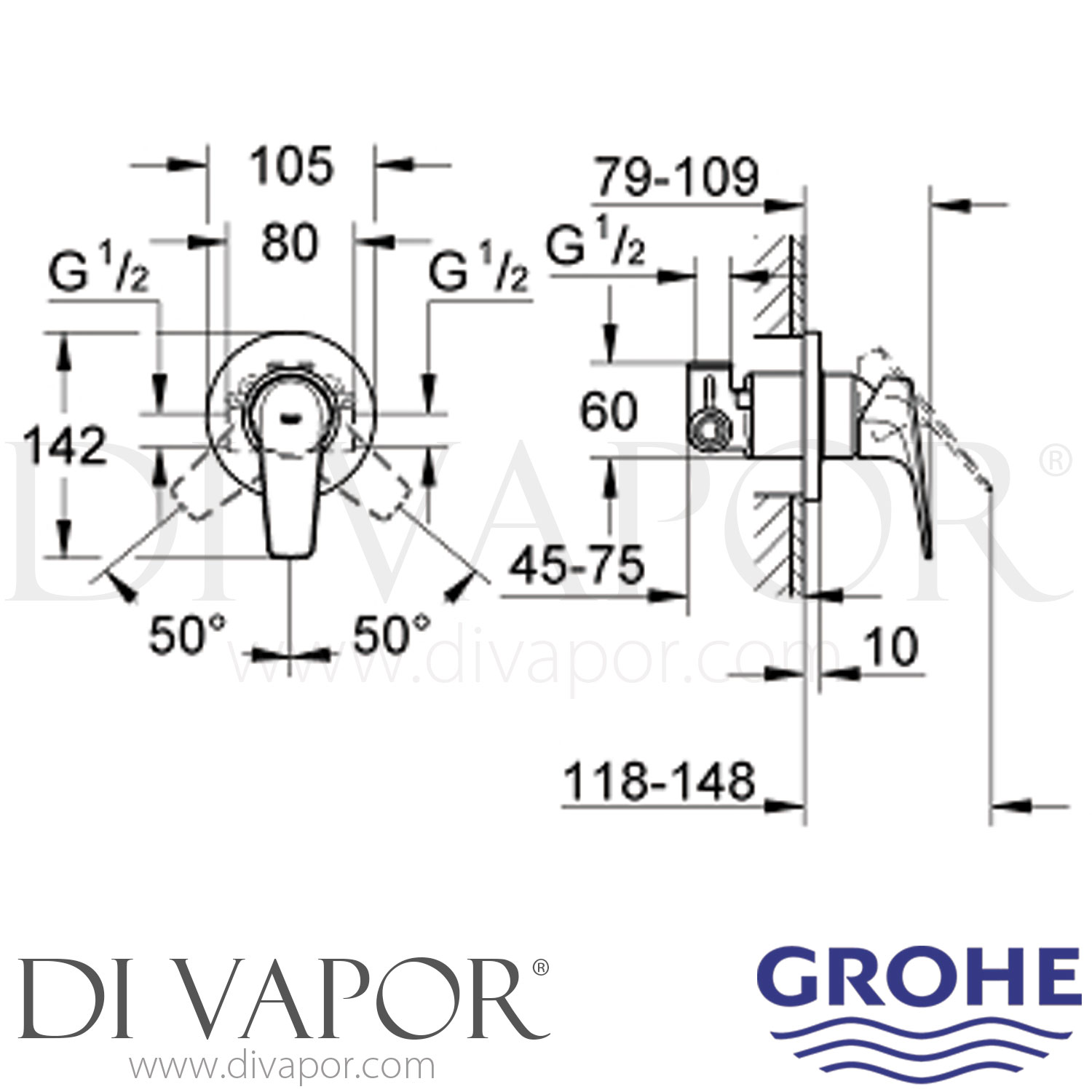 Grohe 29046000 BauFlow Single-Lever Shower Mixer Spare Parts