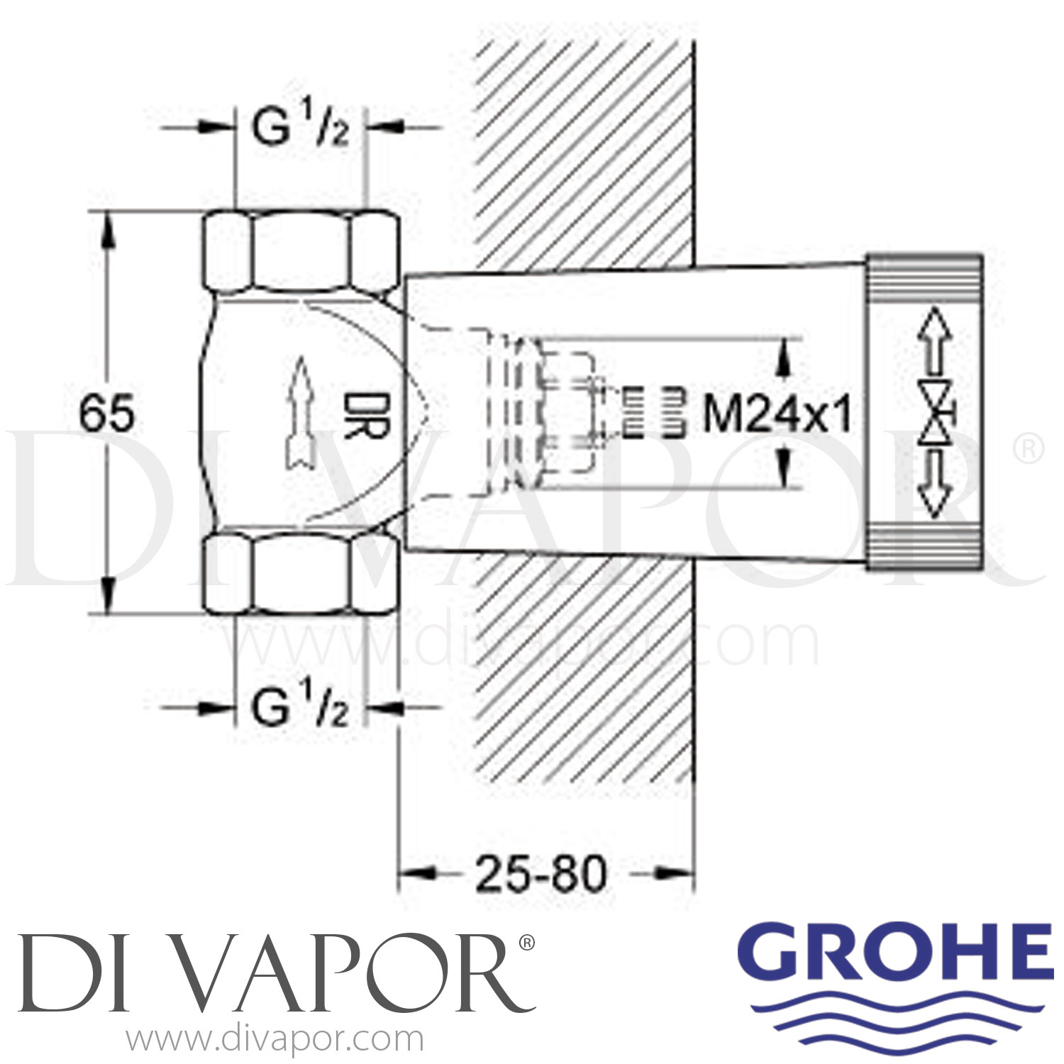 Grohe 29052000 Concealed Valve (1/2 Inch) Spare Parts
