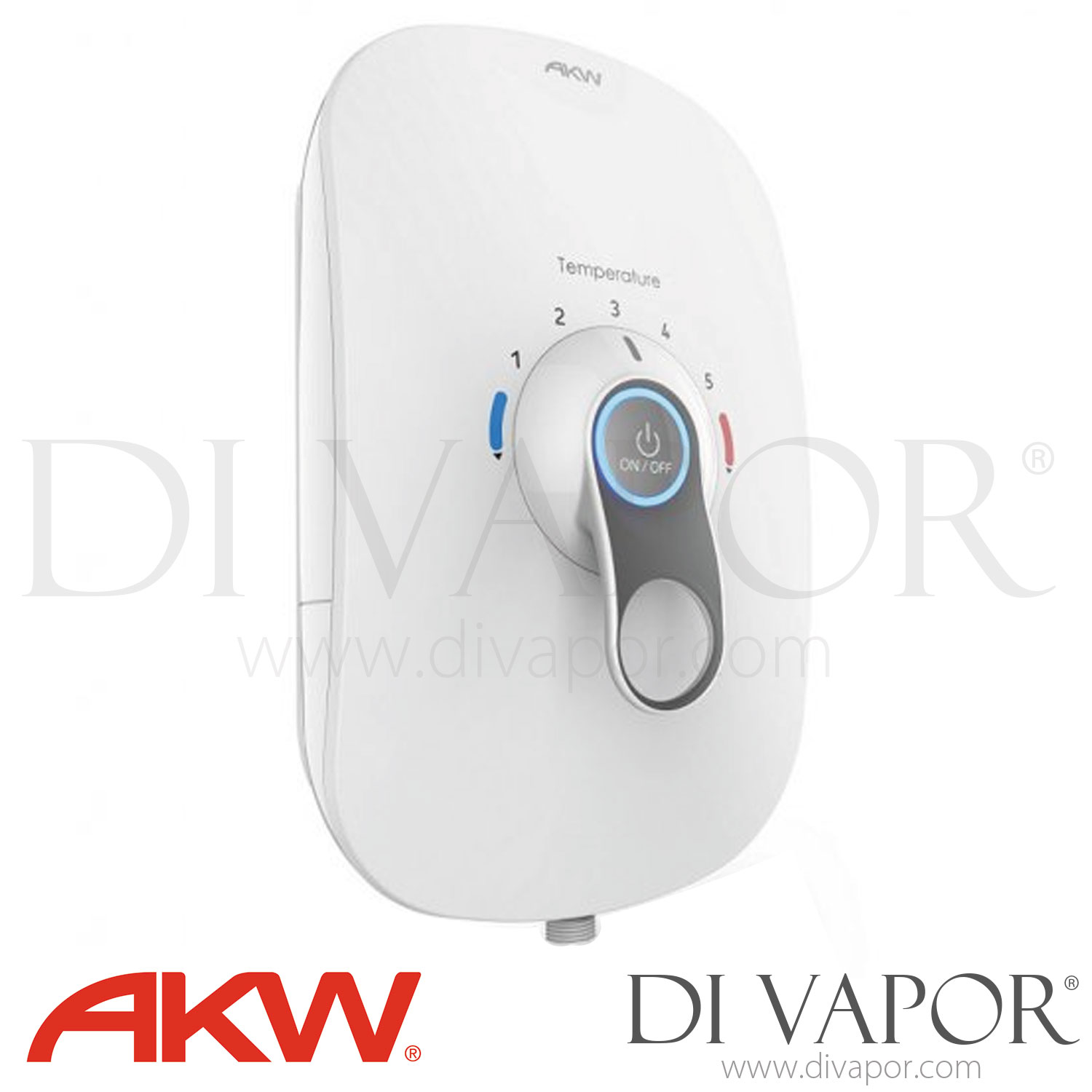 AKW 29090WH SmartCare Lever 8.5kW White Electric Shower with Silver ...