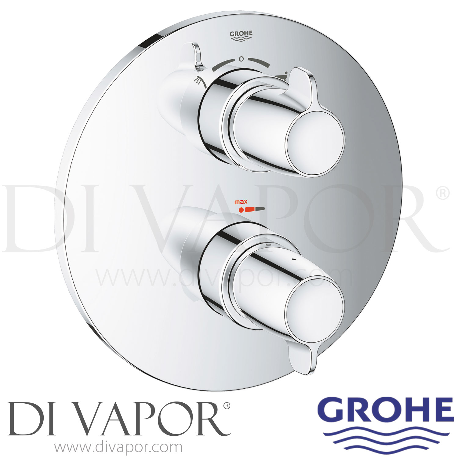 Grohe 29095000 Grohtherm Special Thermostatic Bath/Shower Mixer Trim ...
