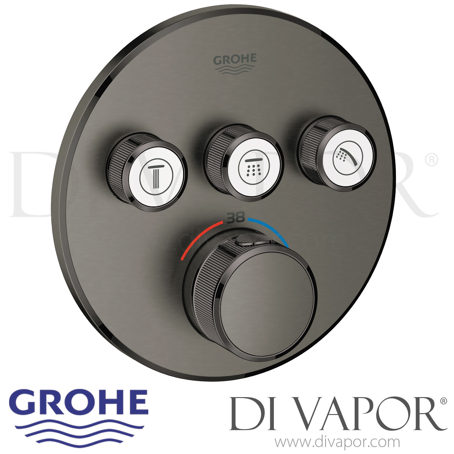 Grohe 29121AL0 Grohtherm SmartControl Thermostat for Concealed Installation with 3 Valves Spare ...