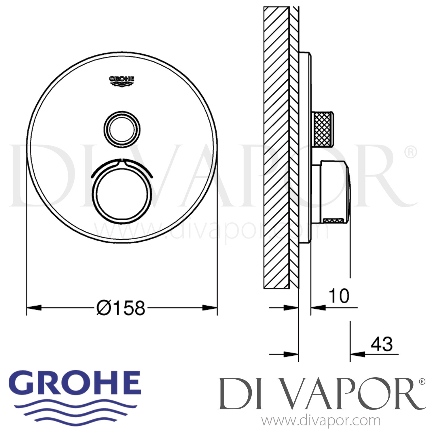 Grohe 29144000 SmartControl Concealed Mixer with One Valve Spare Parts