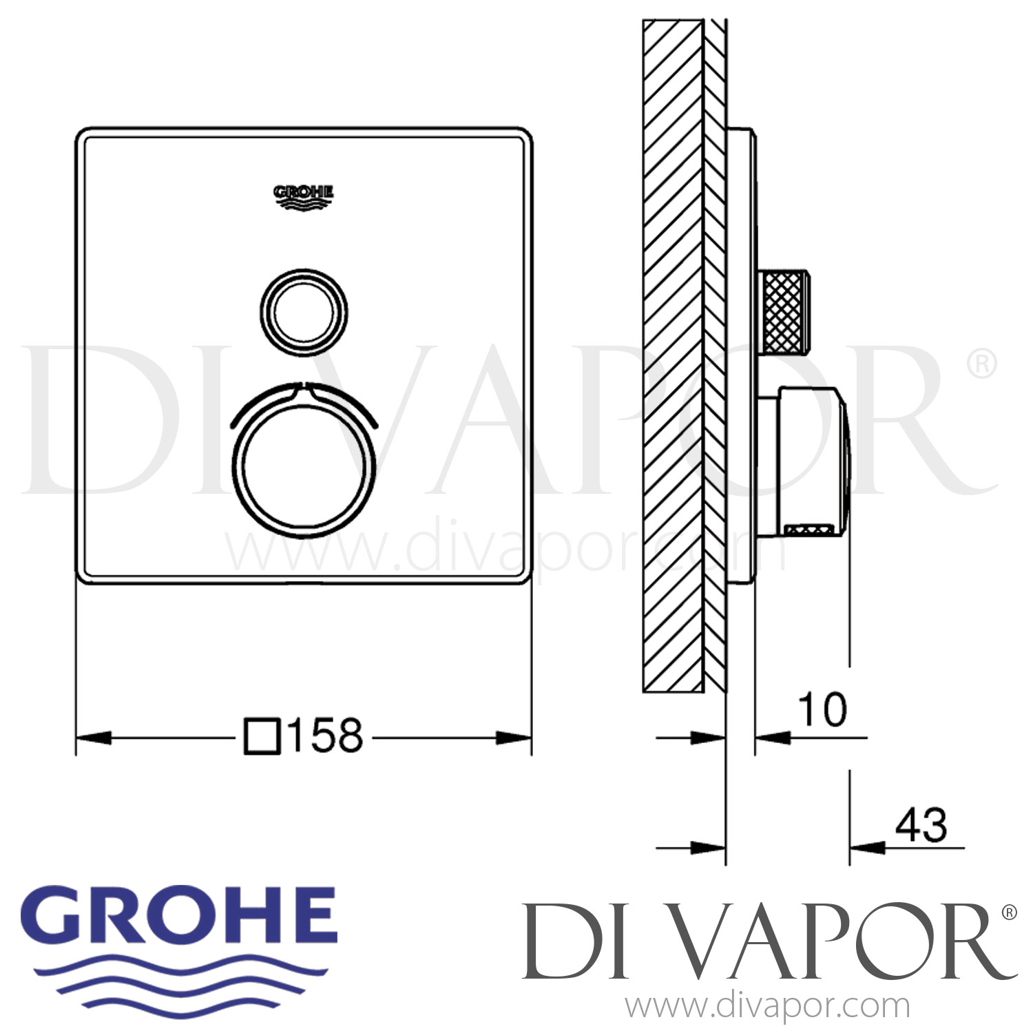 Grohe 29147000 SmartControl Concealed Mixer with One Valve Spare Parts