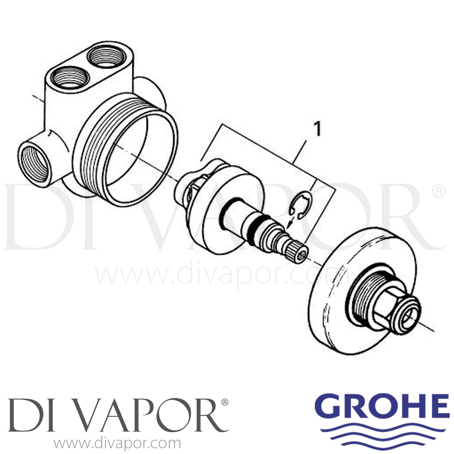 Grohe 29714000 5-Port Rough-In Valve Spare Parts
