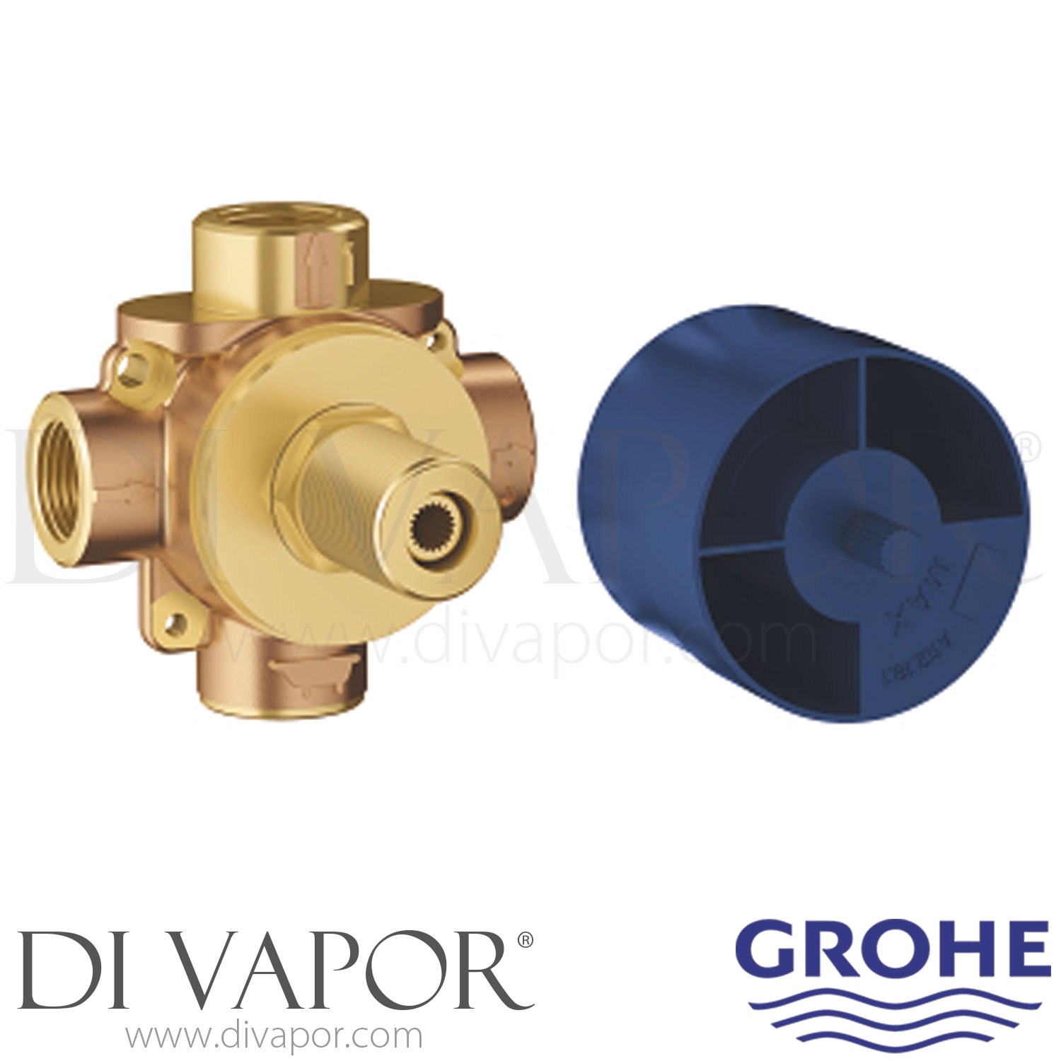 Grohe 29902000 3-Way Diverter Rough-In Valve (Discrete Functions) Spare ...