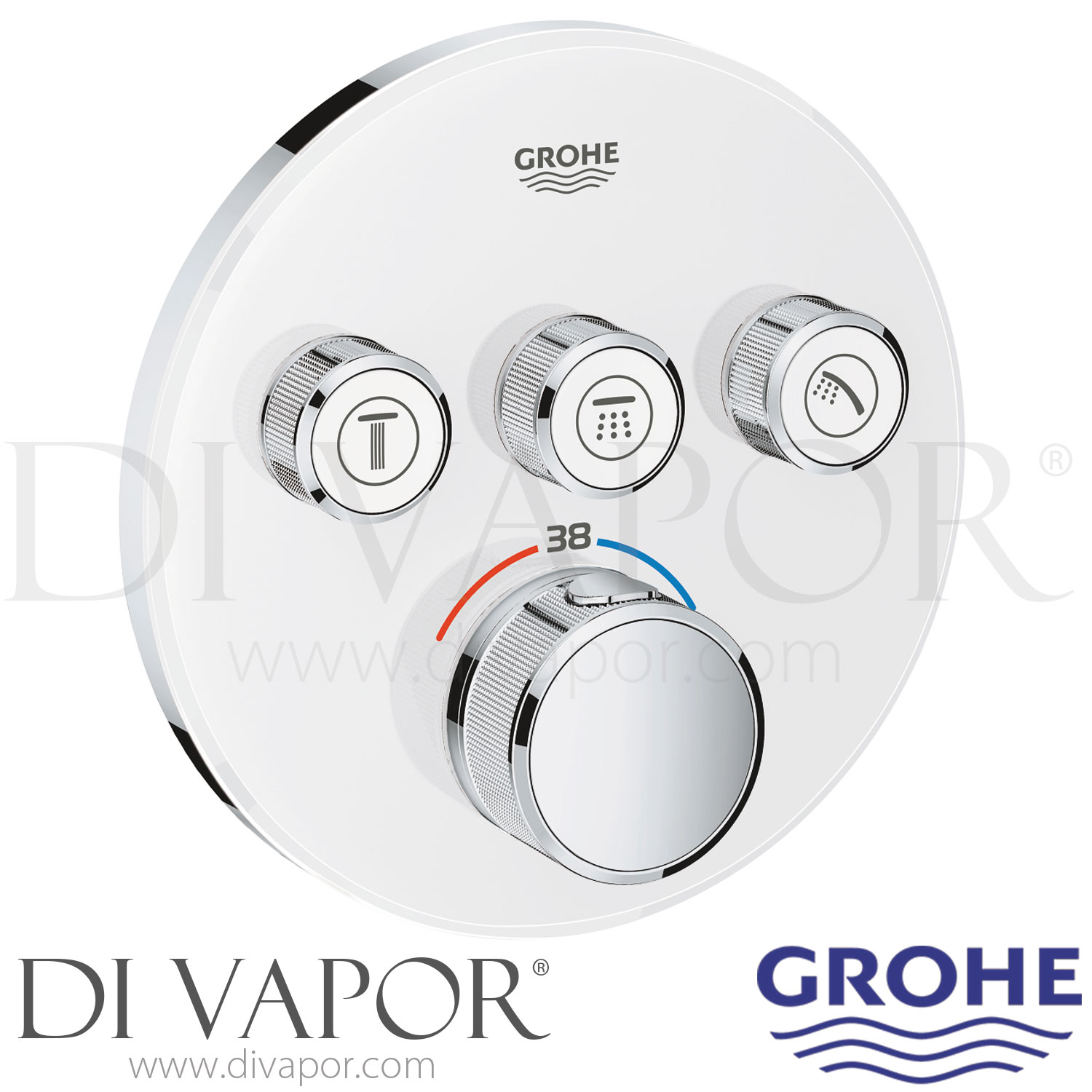 Grohe 29904LS0 Grohtherm SmartControl Thermostat with 3 Valves Shower ...