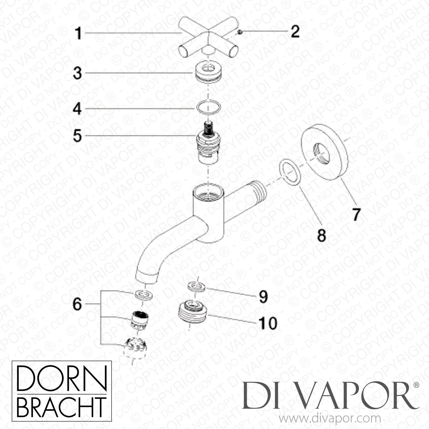 Dornbracht Tara Wall-Mounted Valve Cold Water - Platinum 30 010 892-08 ...
