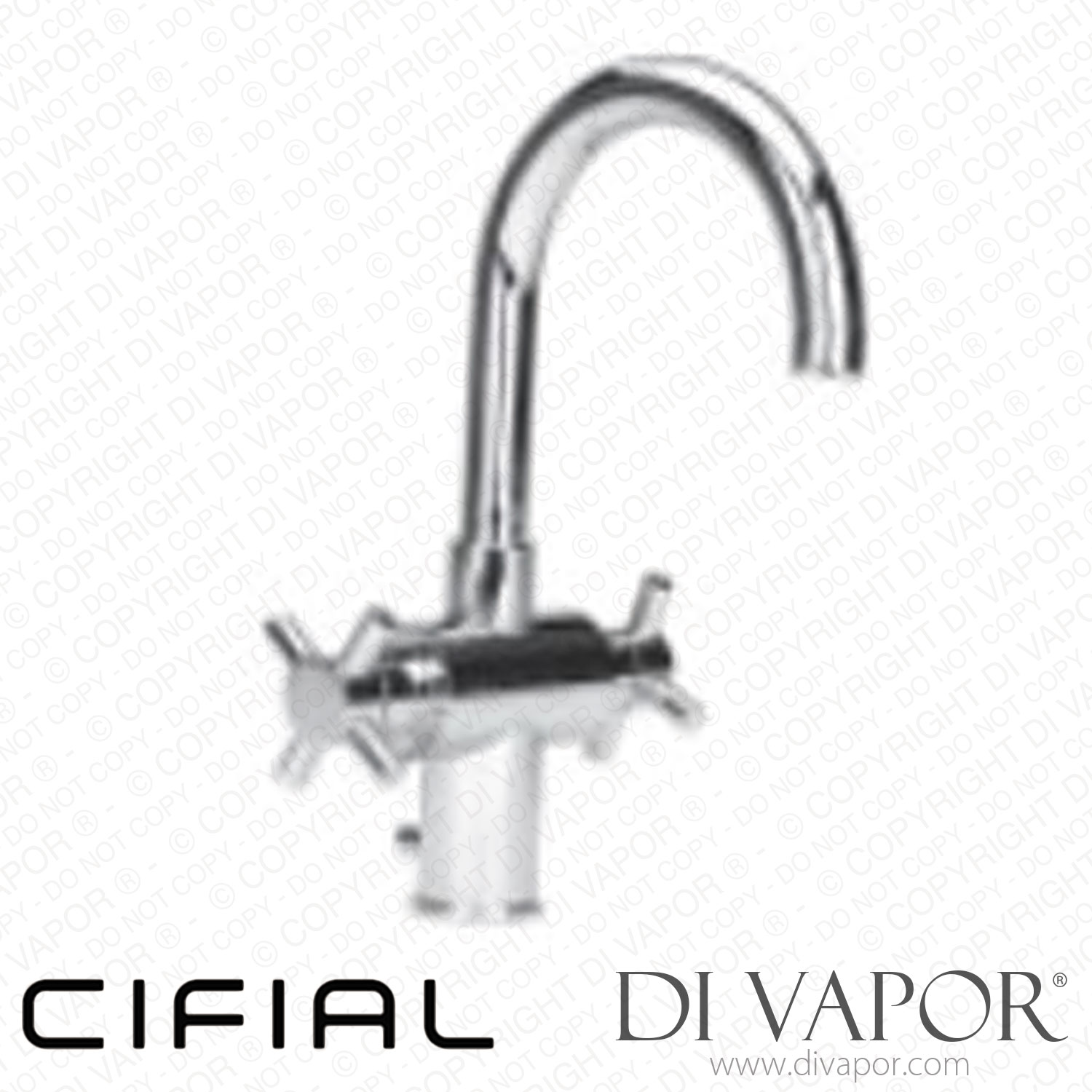 Cifial 31004TB Techno 300+ Monobloc Basin Mixer with VDA/Pop-Waste ...