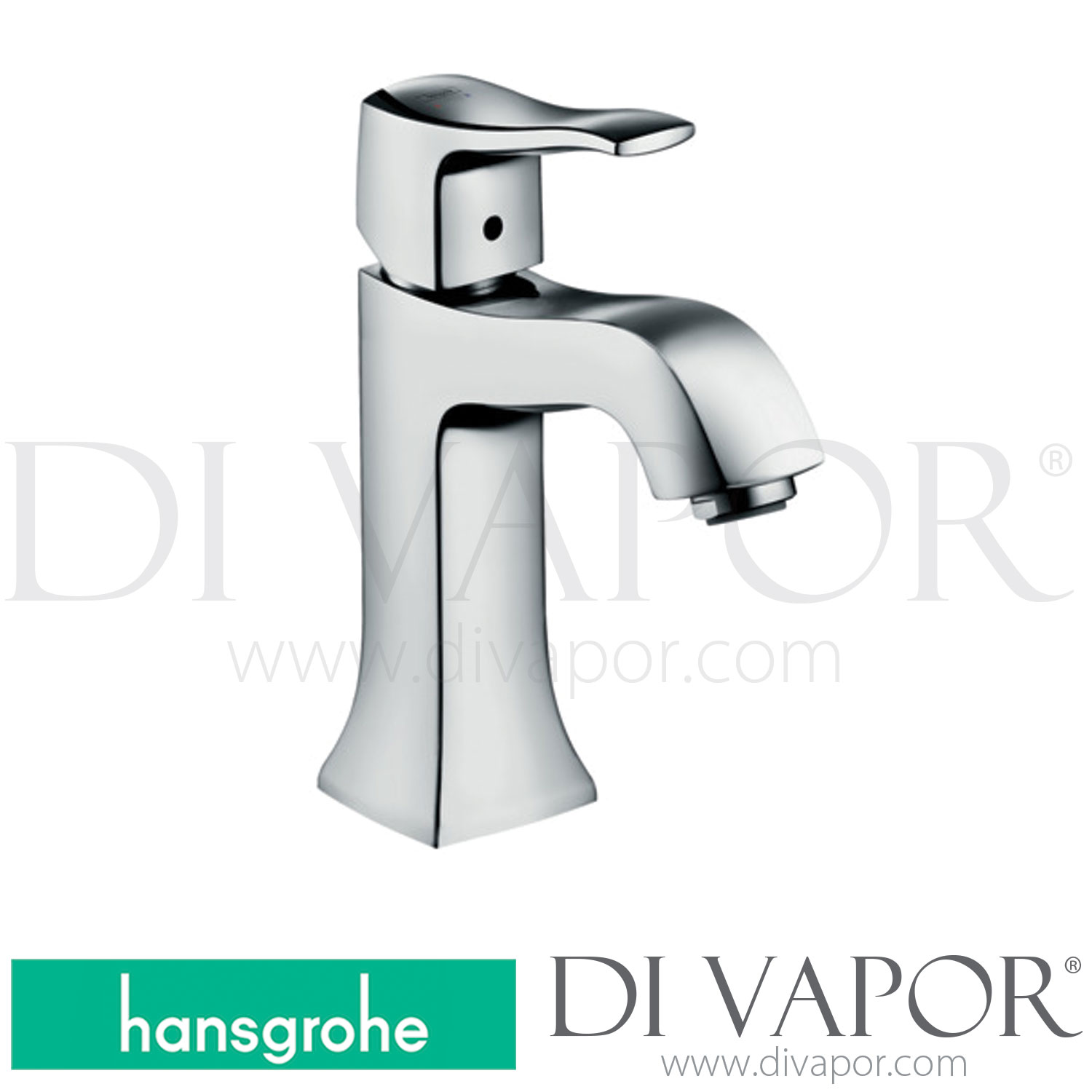 Hansgrohe 31075000 Metris Classic Single Lever Basin Mixer 100 with Pop ...