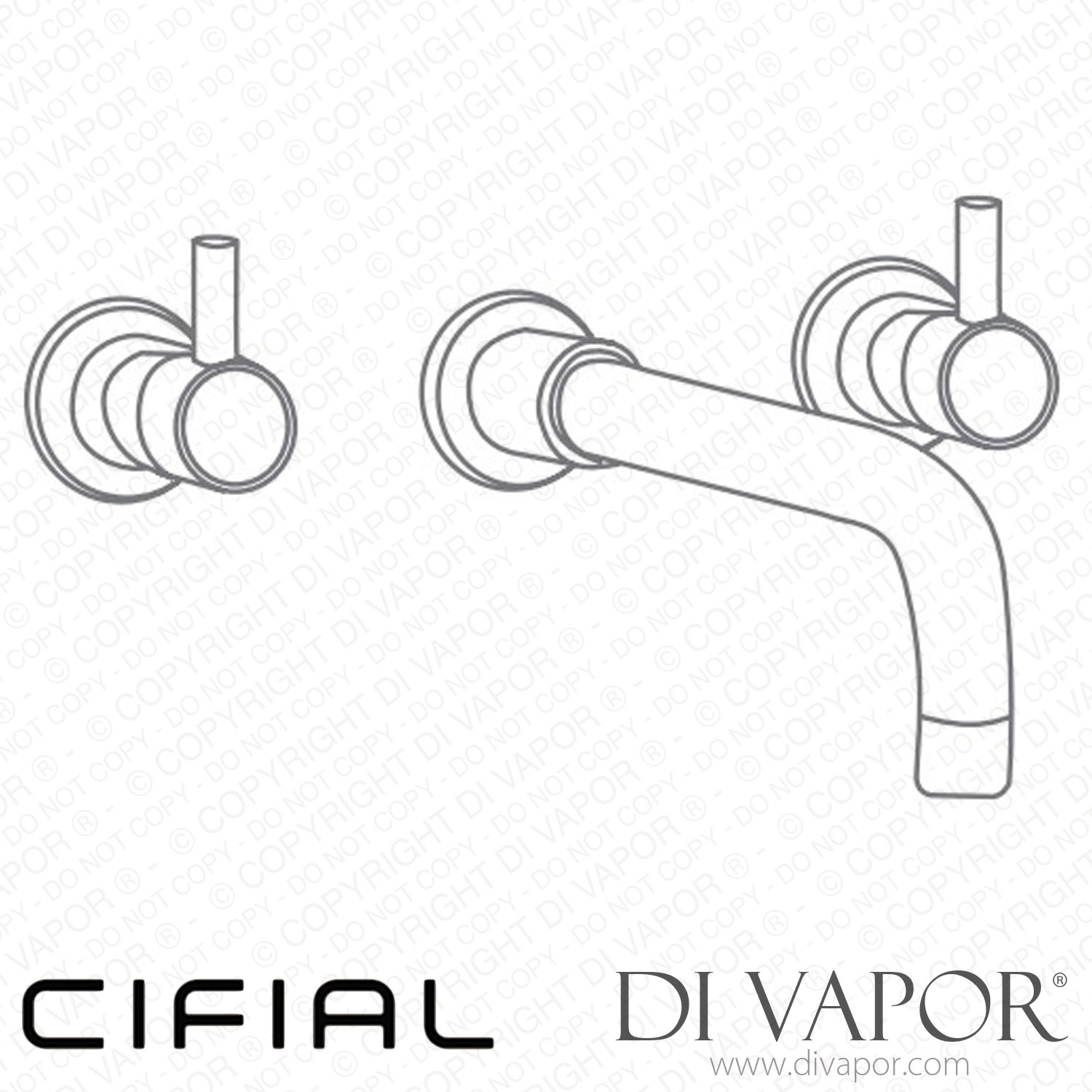 Cifial 31110SE Style 35 3 Hole Wall Basin Mixer Spare Parts