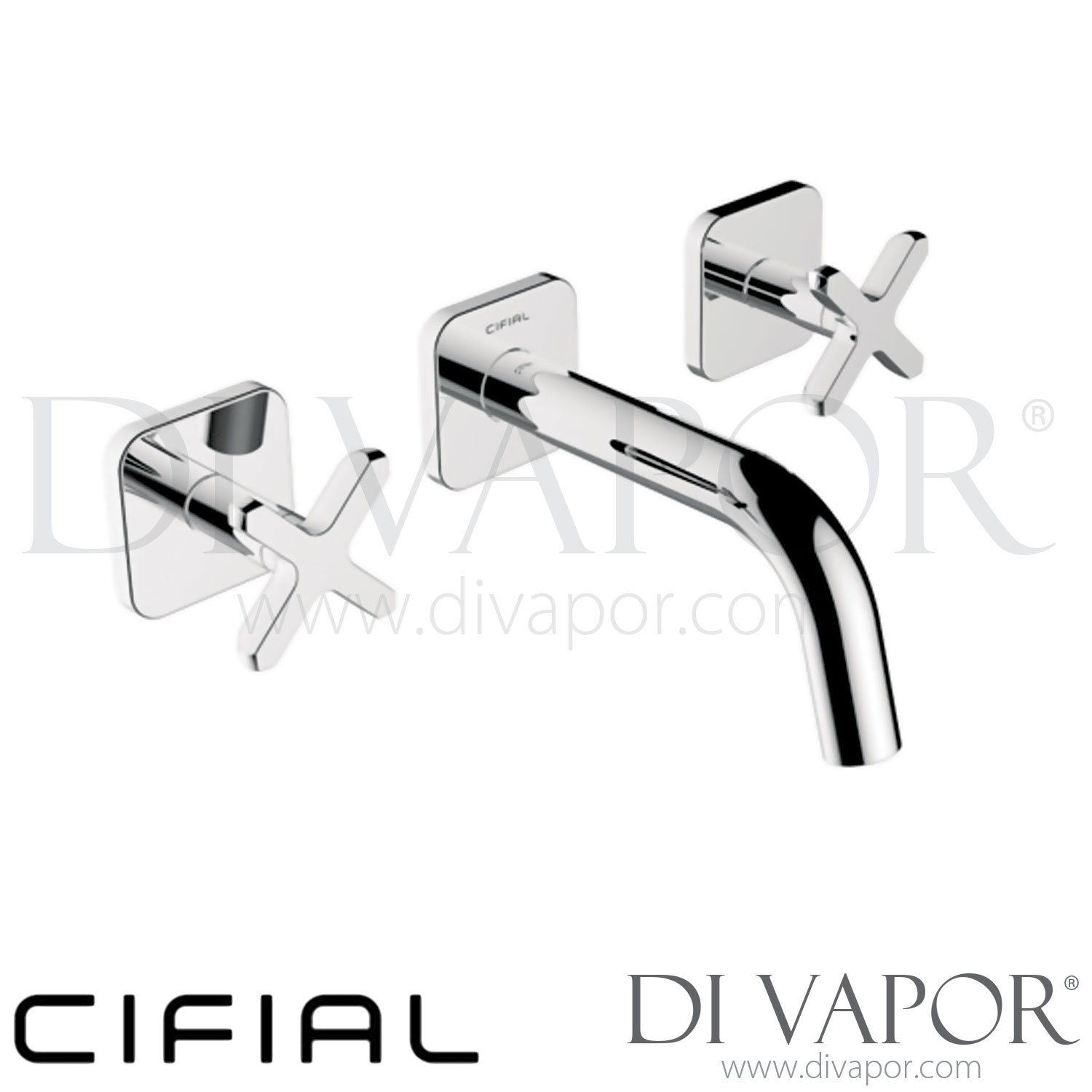 Cifial 31111TX Texa 3 Hole Wall Basin Mixer Tap with Short Spout Spare ...