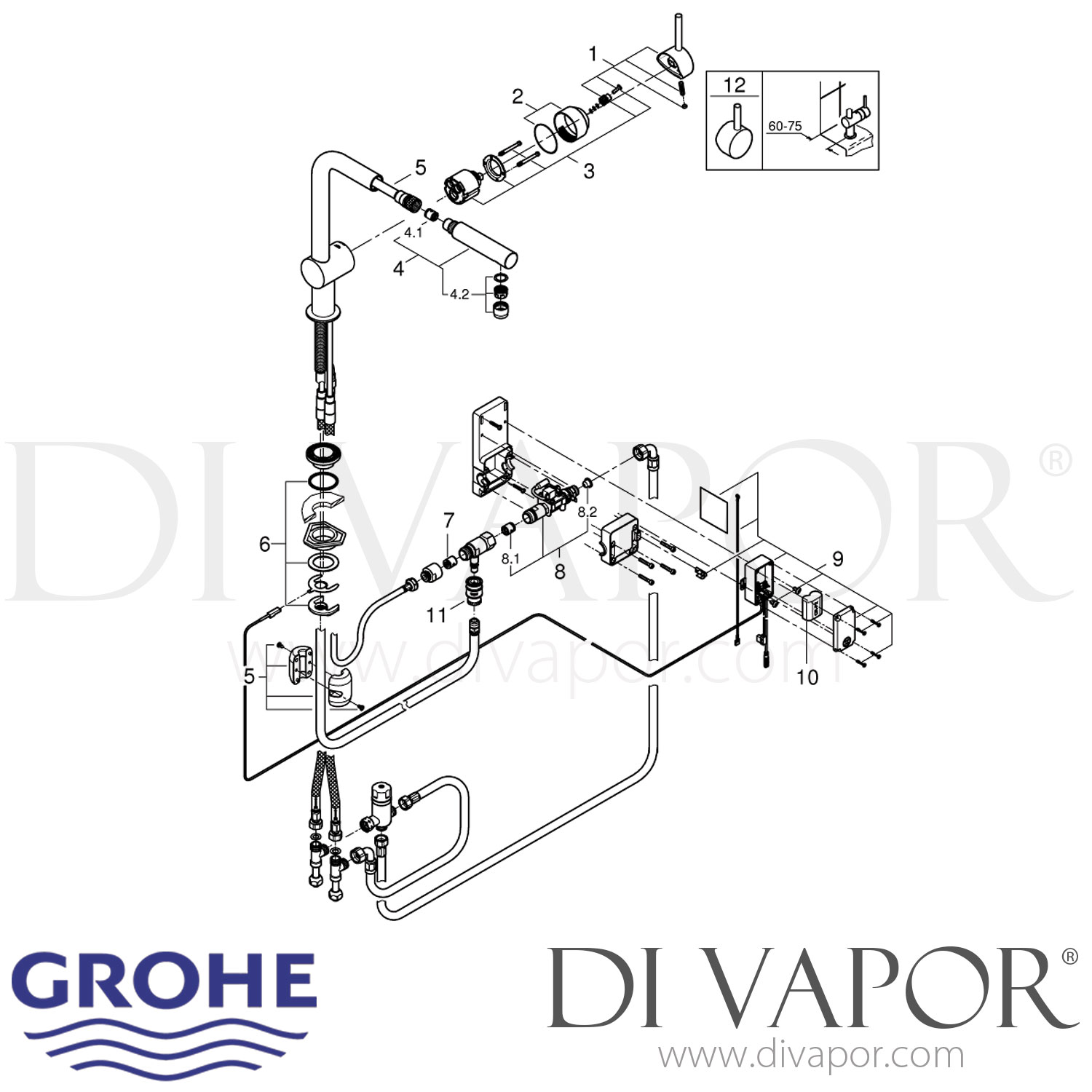 Grohe 31360001 Minta Touch Electronic Single-Lever Sink Mixer (1/2 Inch ...