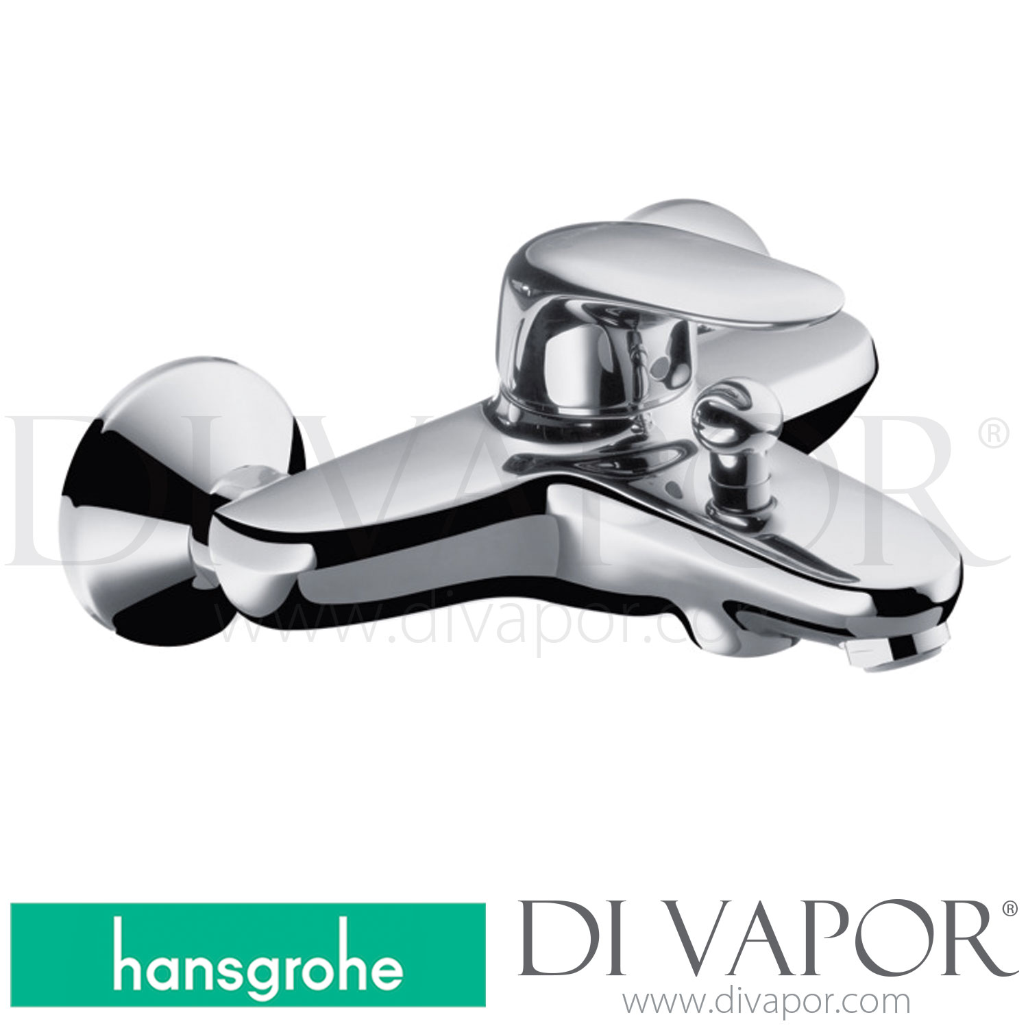 Hansgrohe 31470000 Metris E Single Lever Bath Mixer for Exposed ...