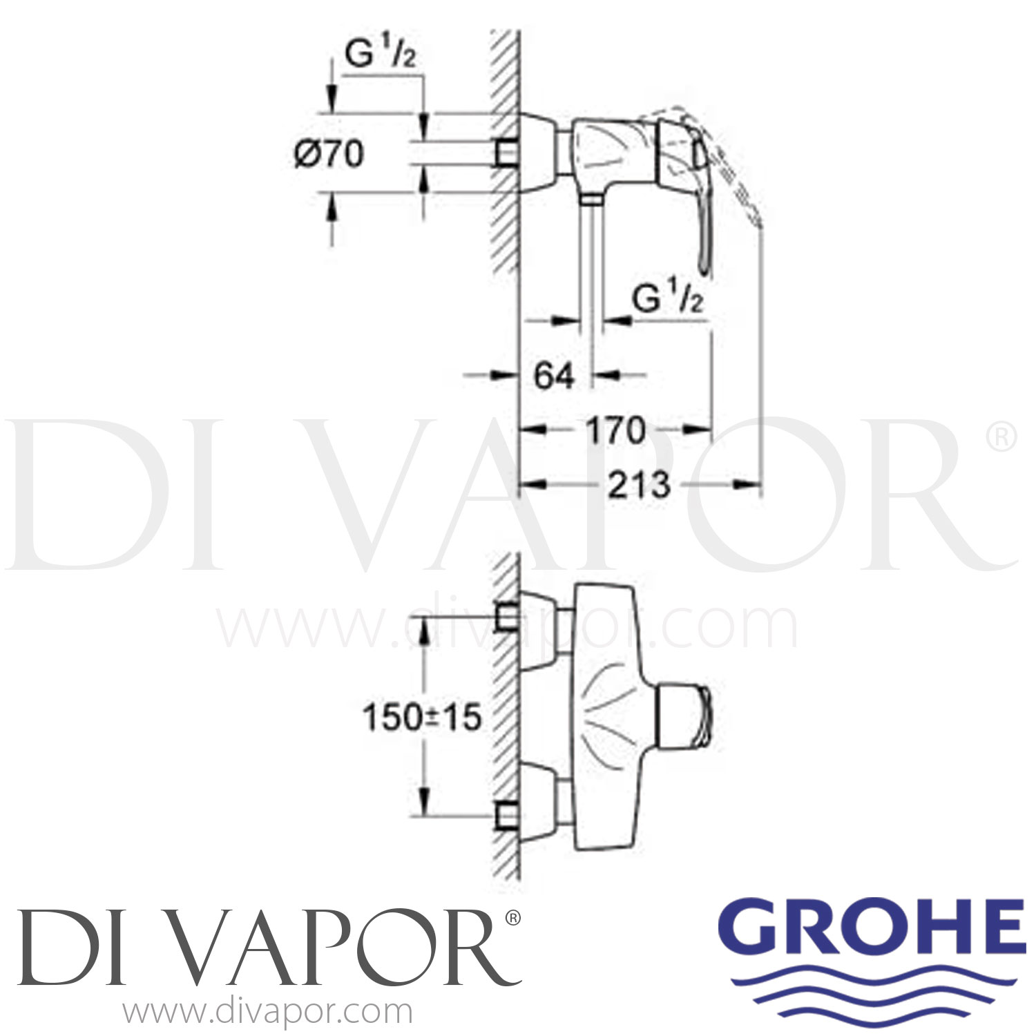 Grohe 32307 | 32307000 Chiara Single Lever Shower Mixer Spare Parts